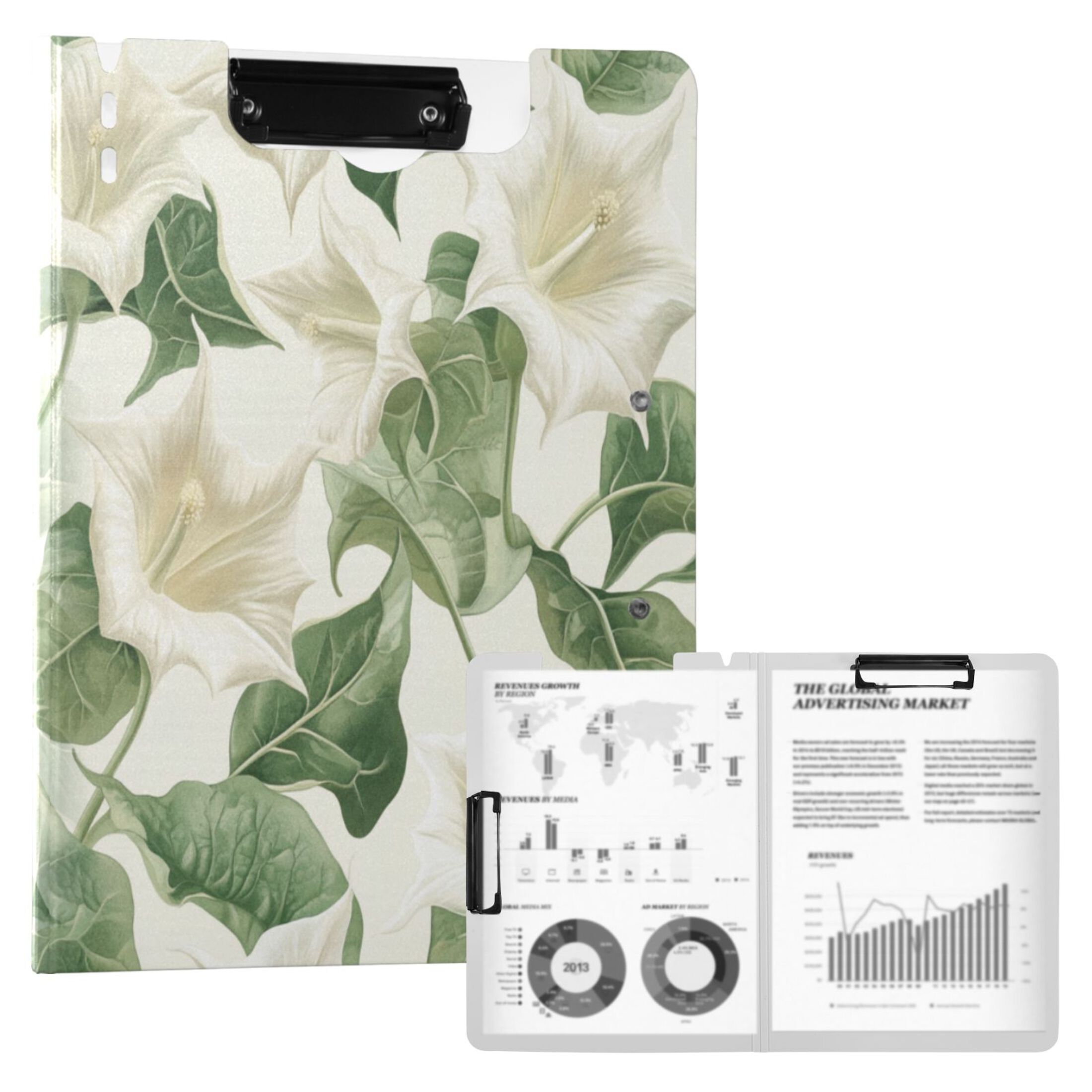 Wobogo Datura Stramonium A4 Foldable Clipboard with Horizontal and ...