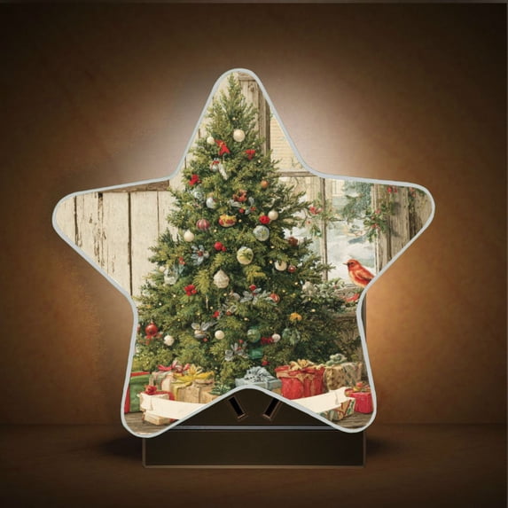 Wobogo Dazzling Christmas Tree LED Star Night Light 0.2 Watt Wall Plug ...
