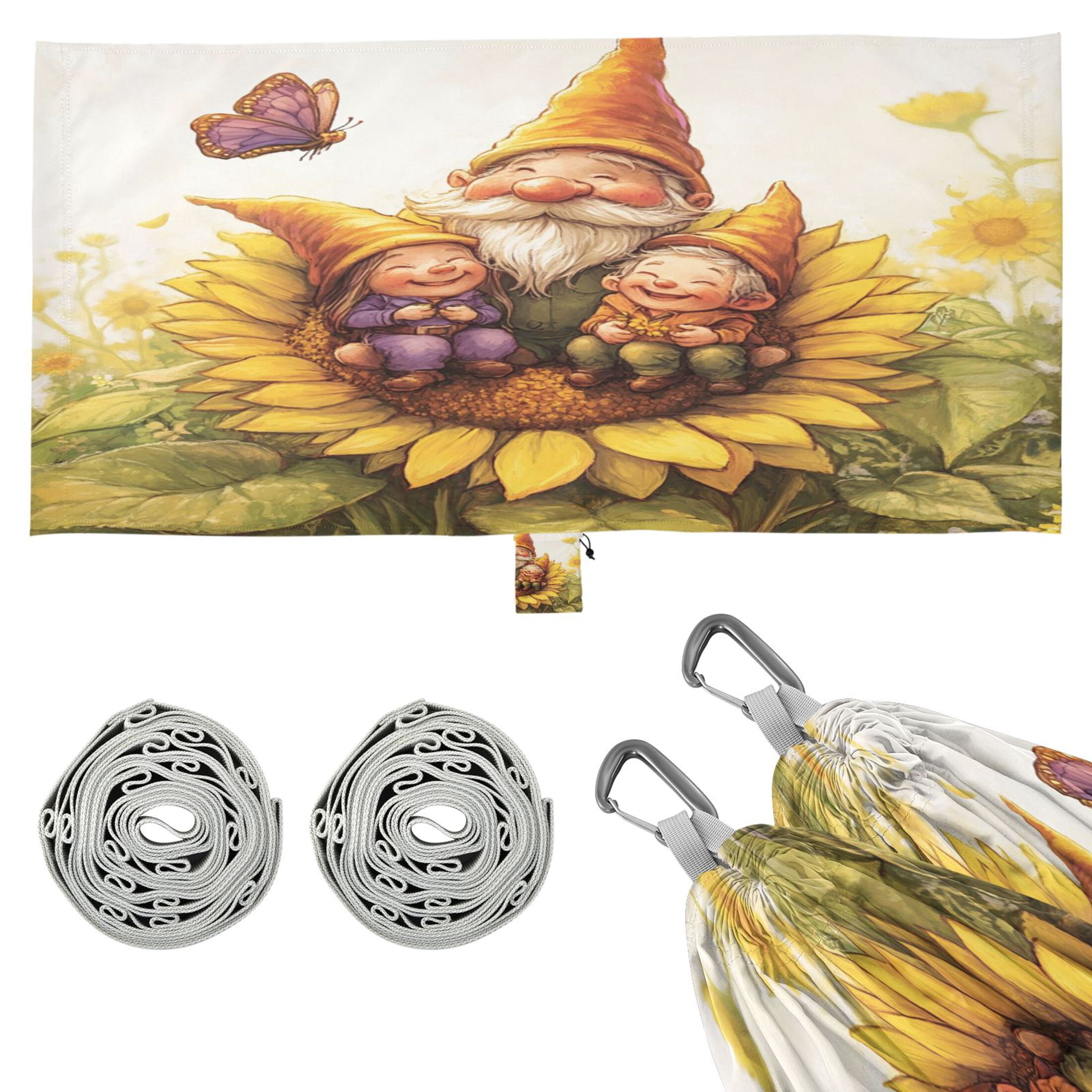 Wobogo Dwarf Elves Sunflower Camping Hammocks 330 lb Capacity with Tree ...