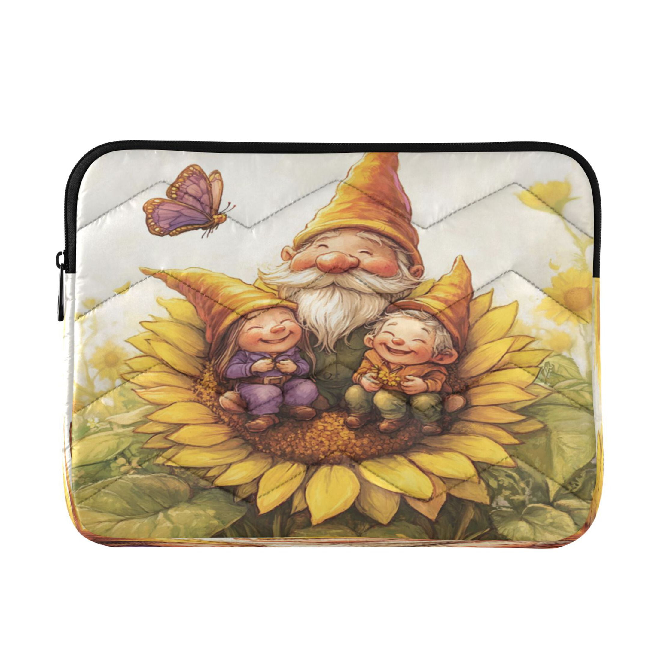 Wobogo Dwarf Elves Sunflower Laptop Sleeve 13.4 inch Lightweight Zipper ...