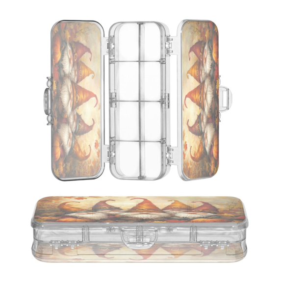 Wobogo Dwarf Pumpkin Figures Clear Pencil Case Plastic Pencilboxes ...
