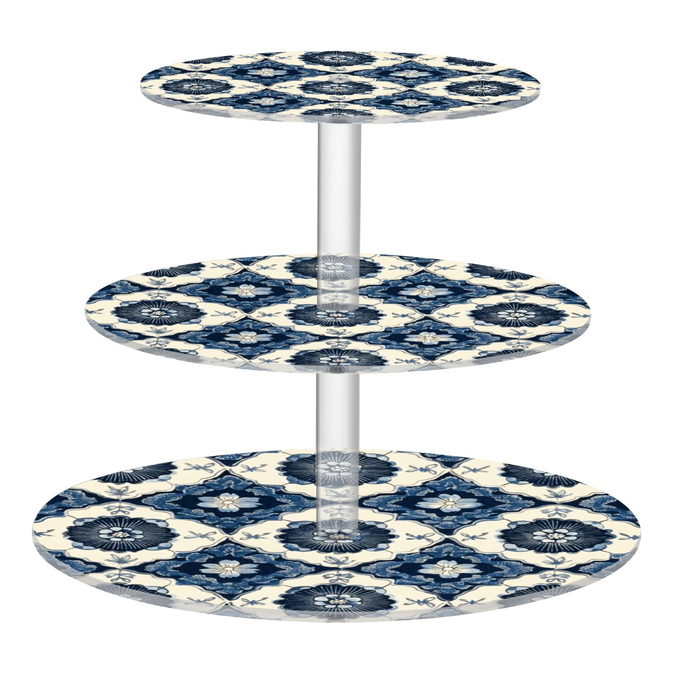 Wobogo Elegant Pattern Of Traditional 3 Tier Acrylic Cake Stand with ...