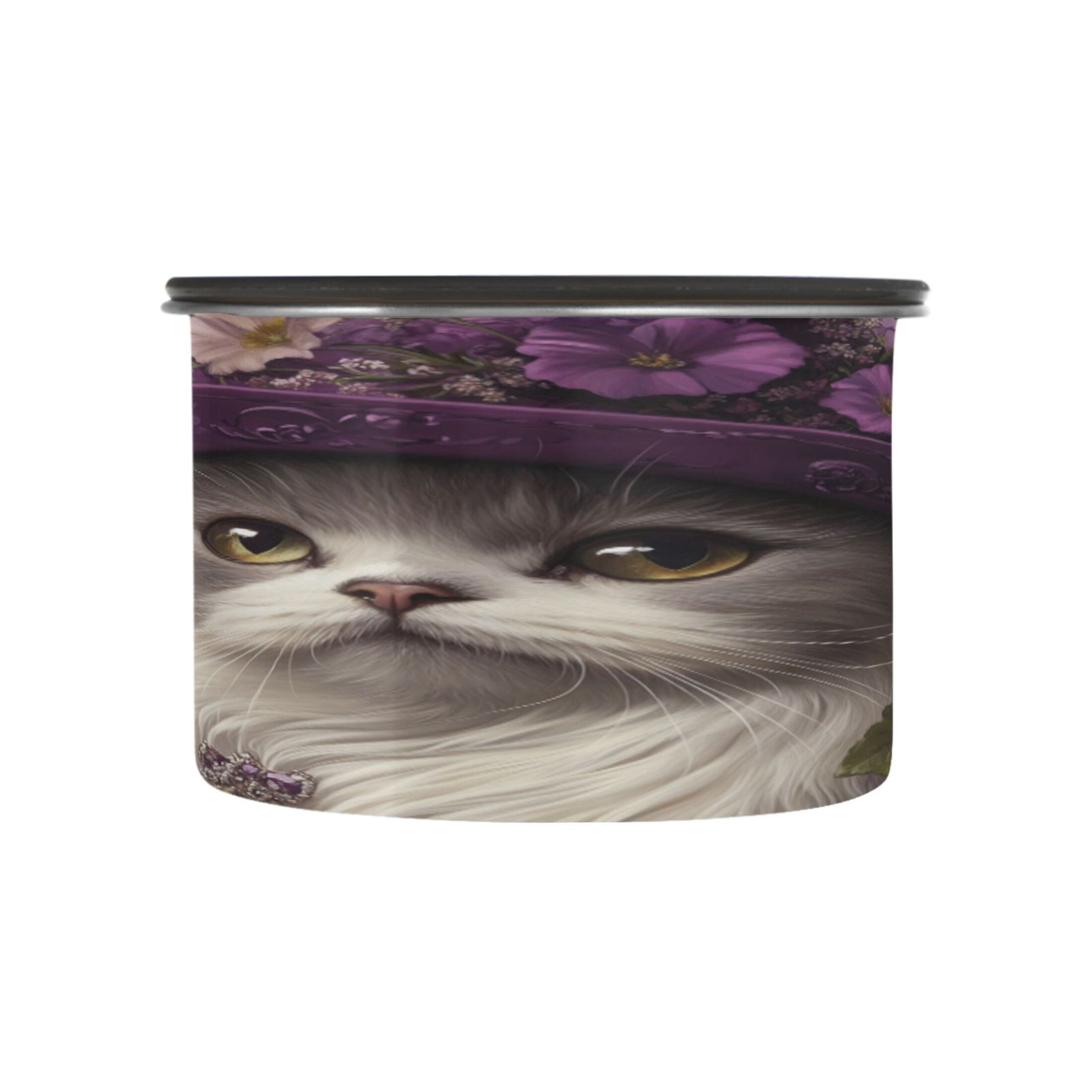 Wobogo Elegant Persian Cat Food Storage Jars 304 Food Grade Stainless ...