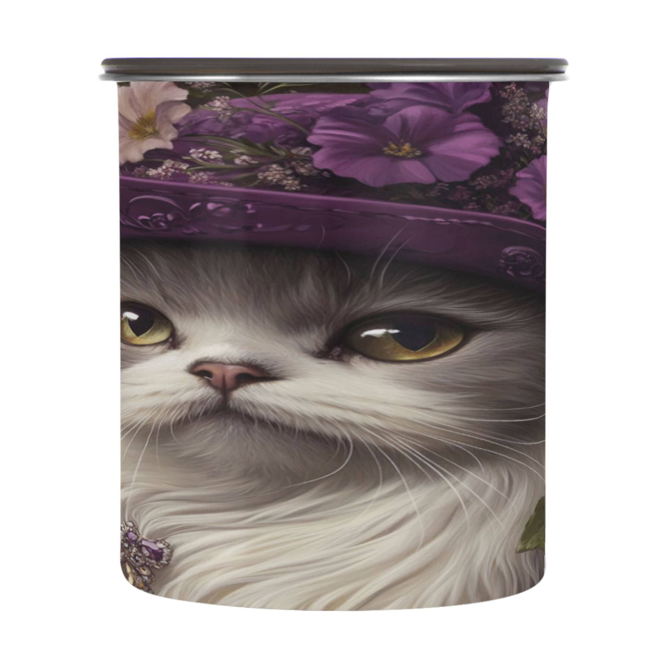Wobogo Elegant Persian Cat Food Storage Jars 304 Food Grade Stainless ...