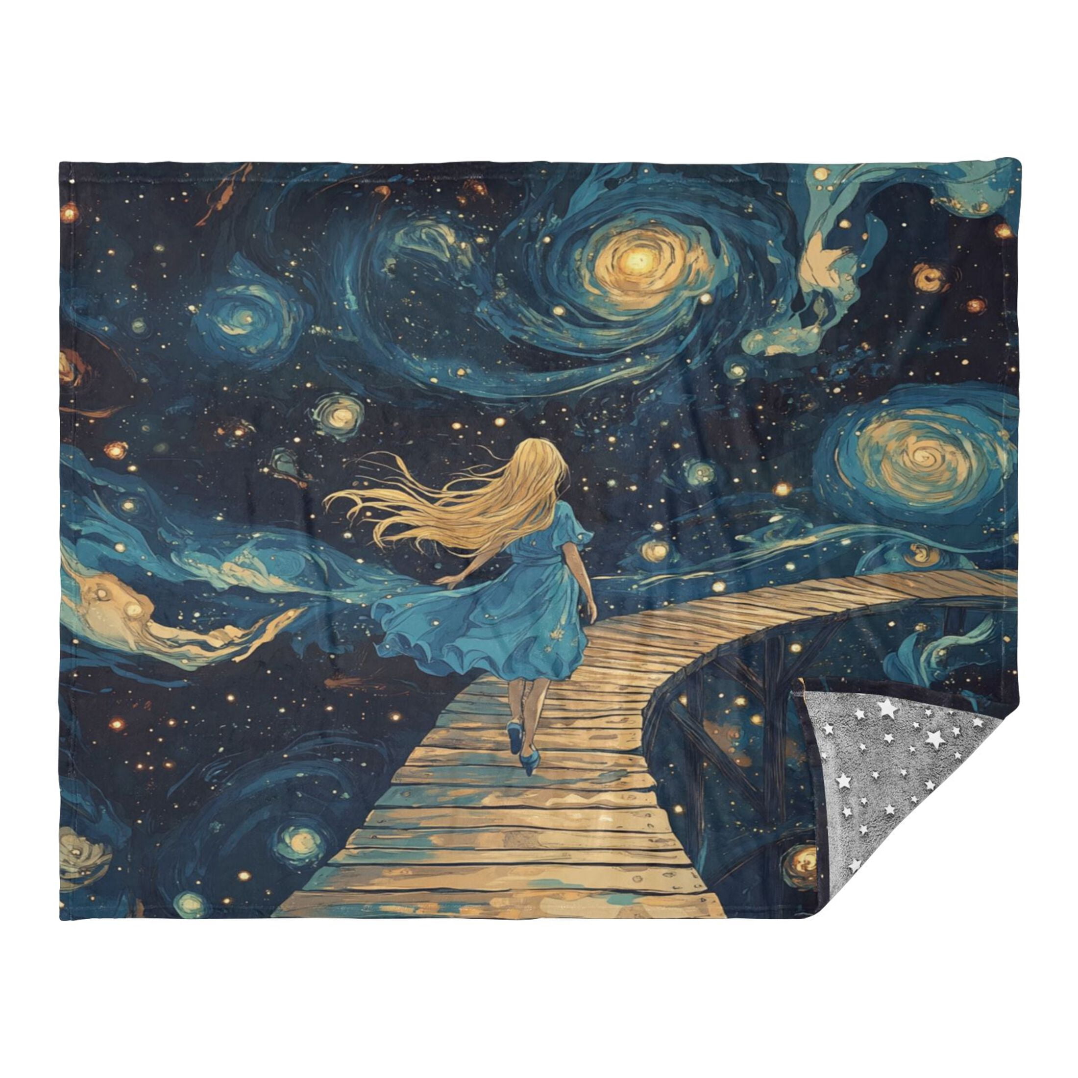 Wobogo Endless Wooden Bridge Flannel Blanket Fluorescent Effect in The ...