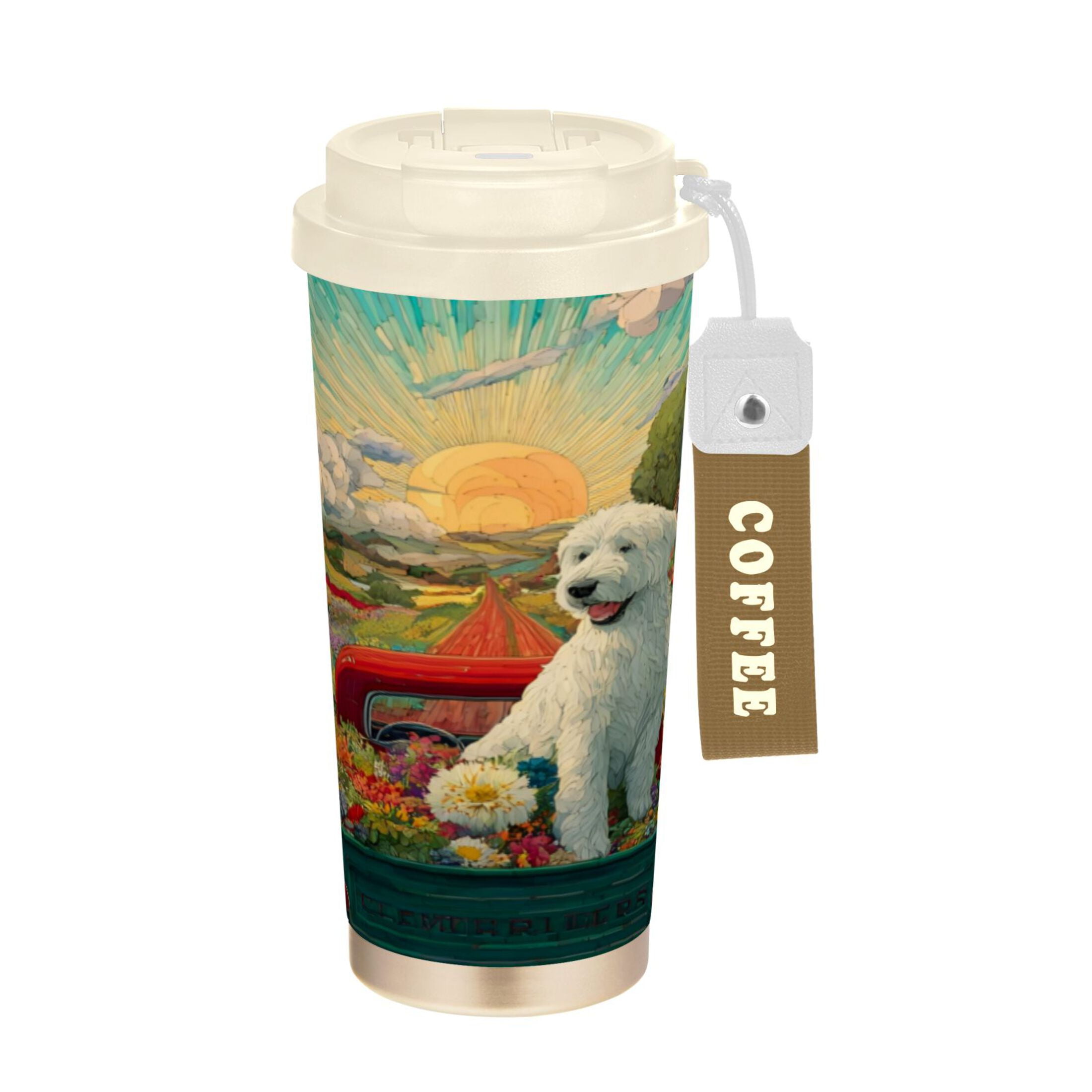 Wobogo English Sheepdog Double Drinking Coffee Cup Insulated Mug with ...