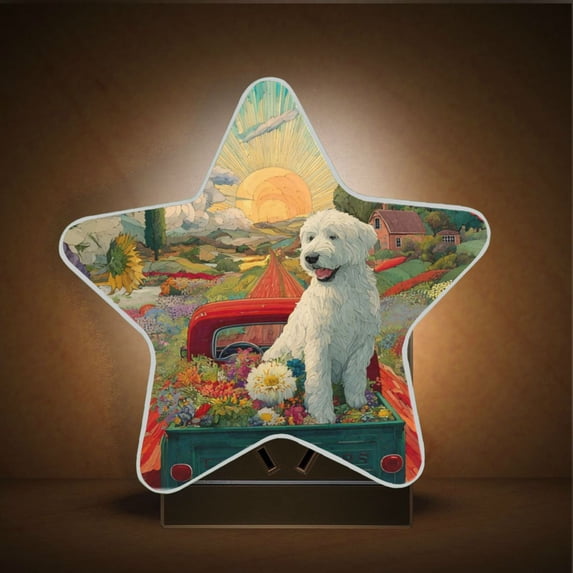 Wobogo English Sheepdog LED Star Night Light 0.2 Watt Wall Plug Dusk to ...