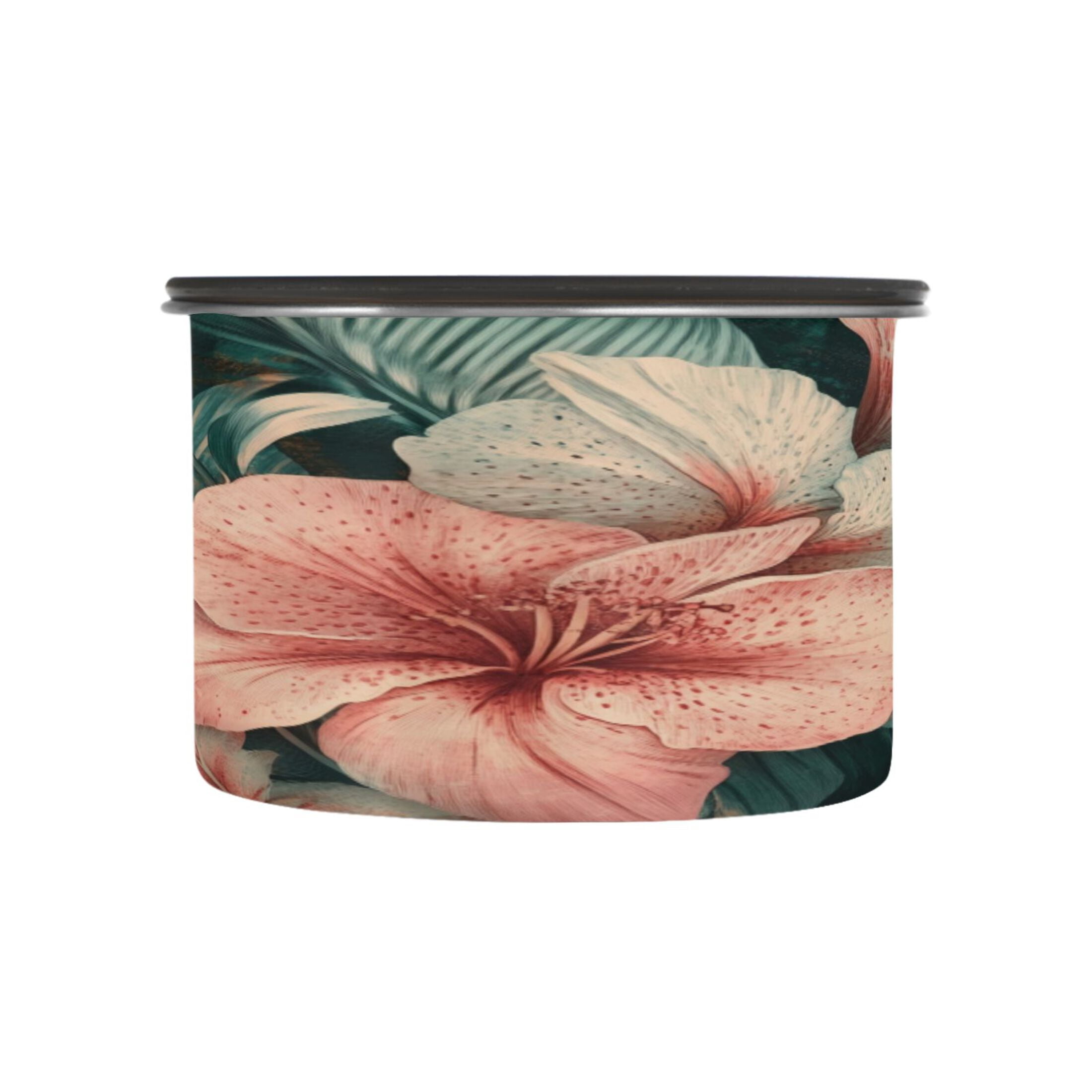 Wobogo Exotic Pink Flowers Food Storage Jars 304 Food Grade Stainless ...