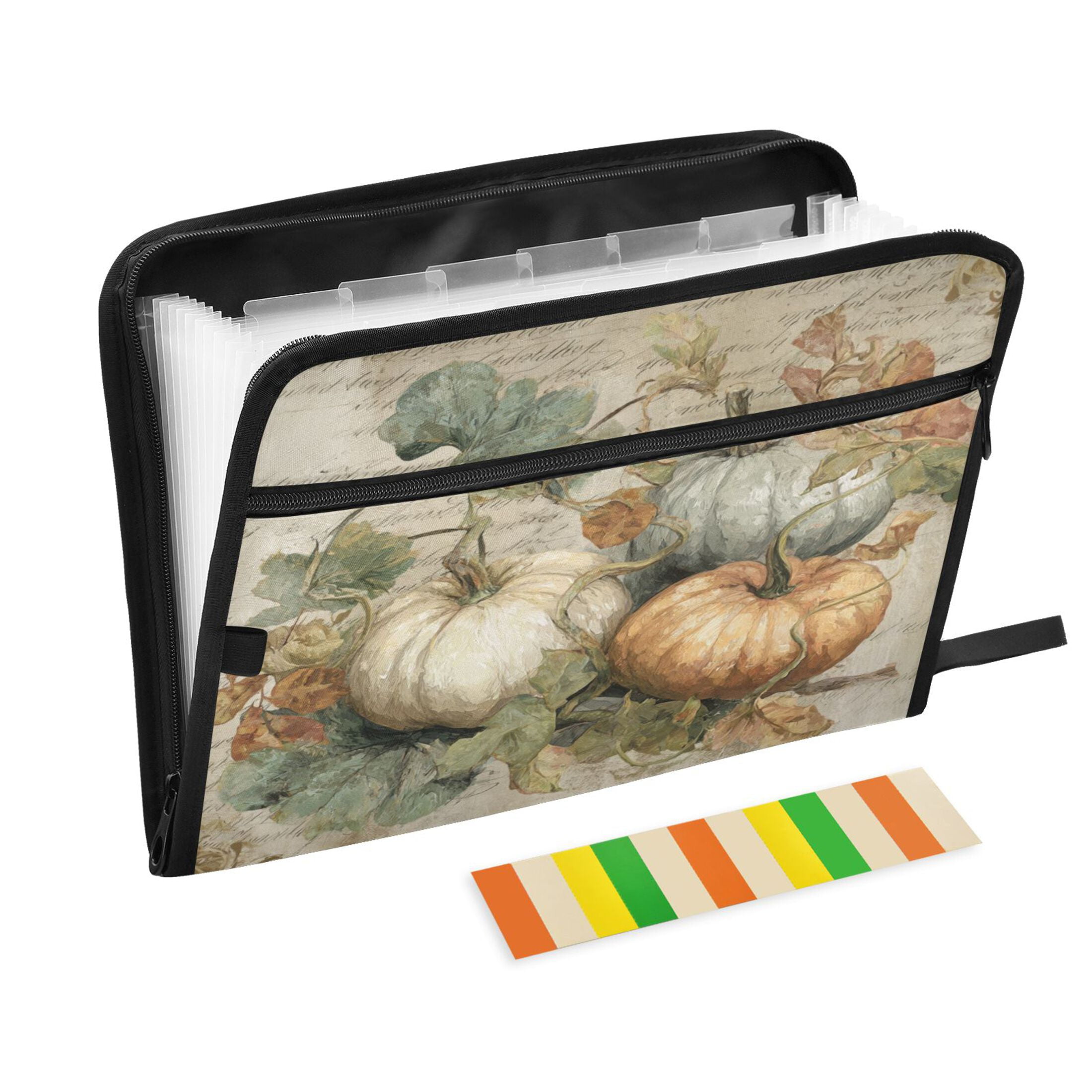 Wobogo Fall Pumpkin Maple Leaf Expanding File Folder Letter Size ...