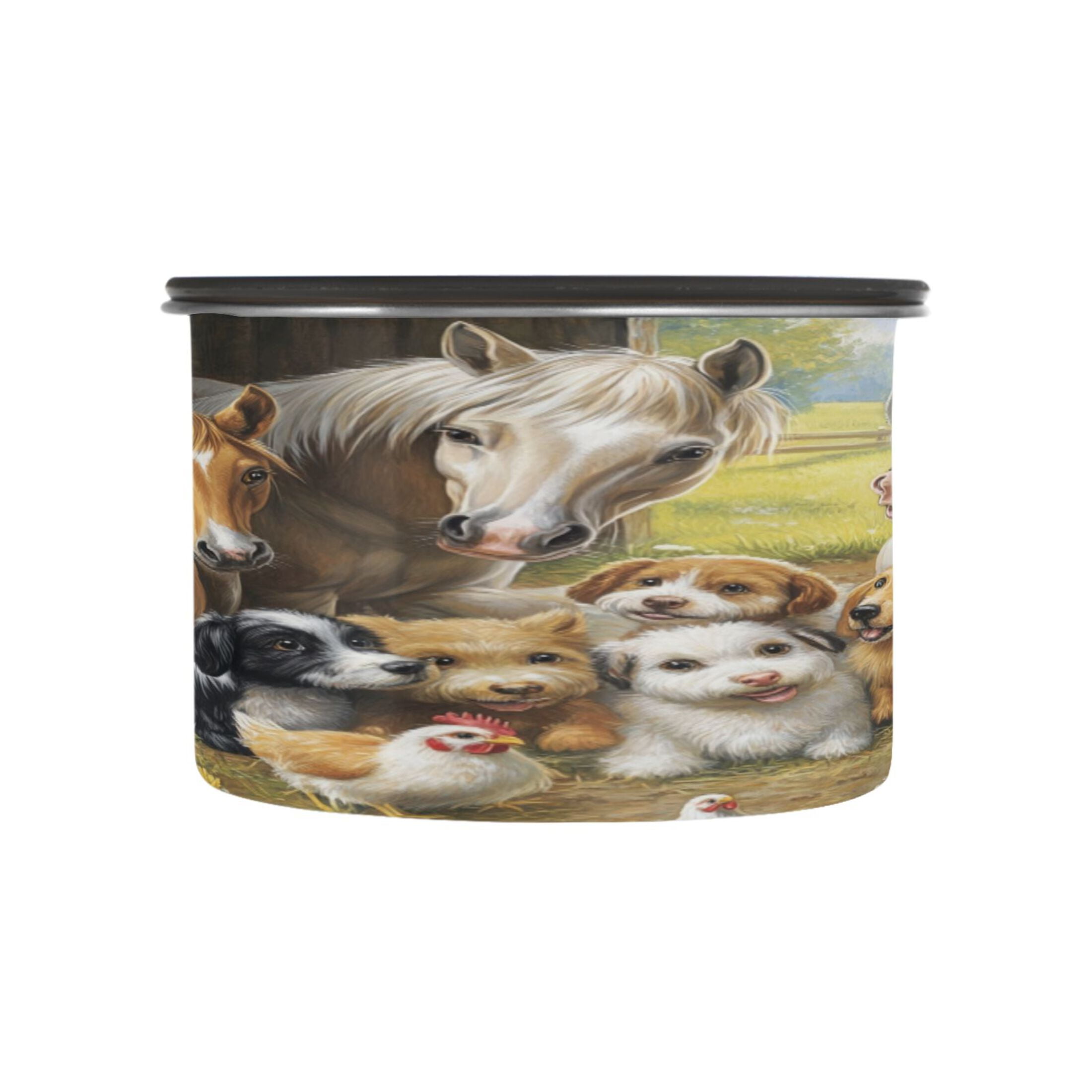 Wobogo Farm Animals Food Storage Jars 304 Food Grade Stainless Steel ...