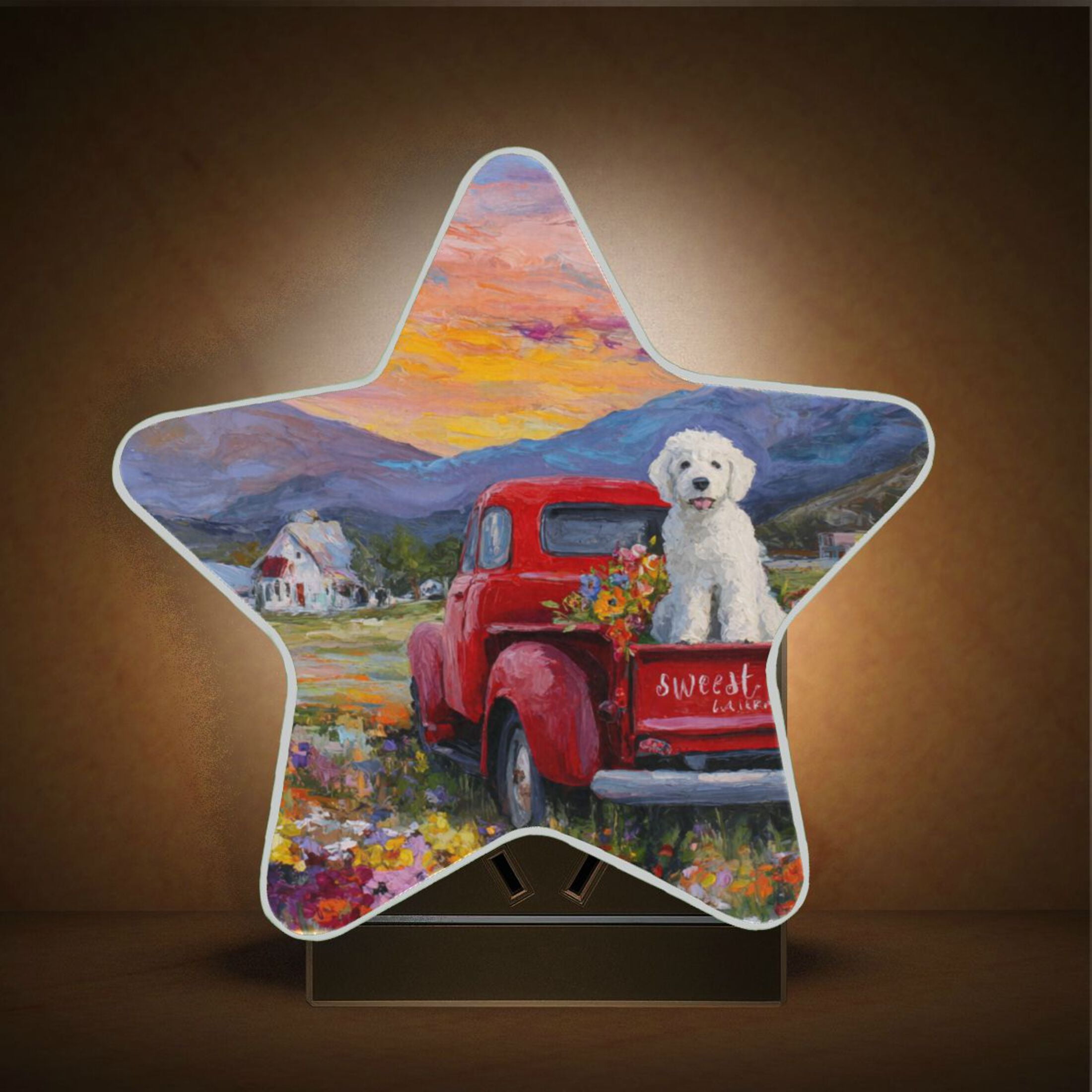 Wobogo Farm Dog LED Star Night Light 0.2 Watt Wall Plug Dusk to Dawn ...