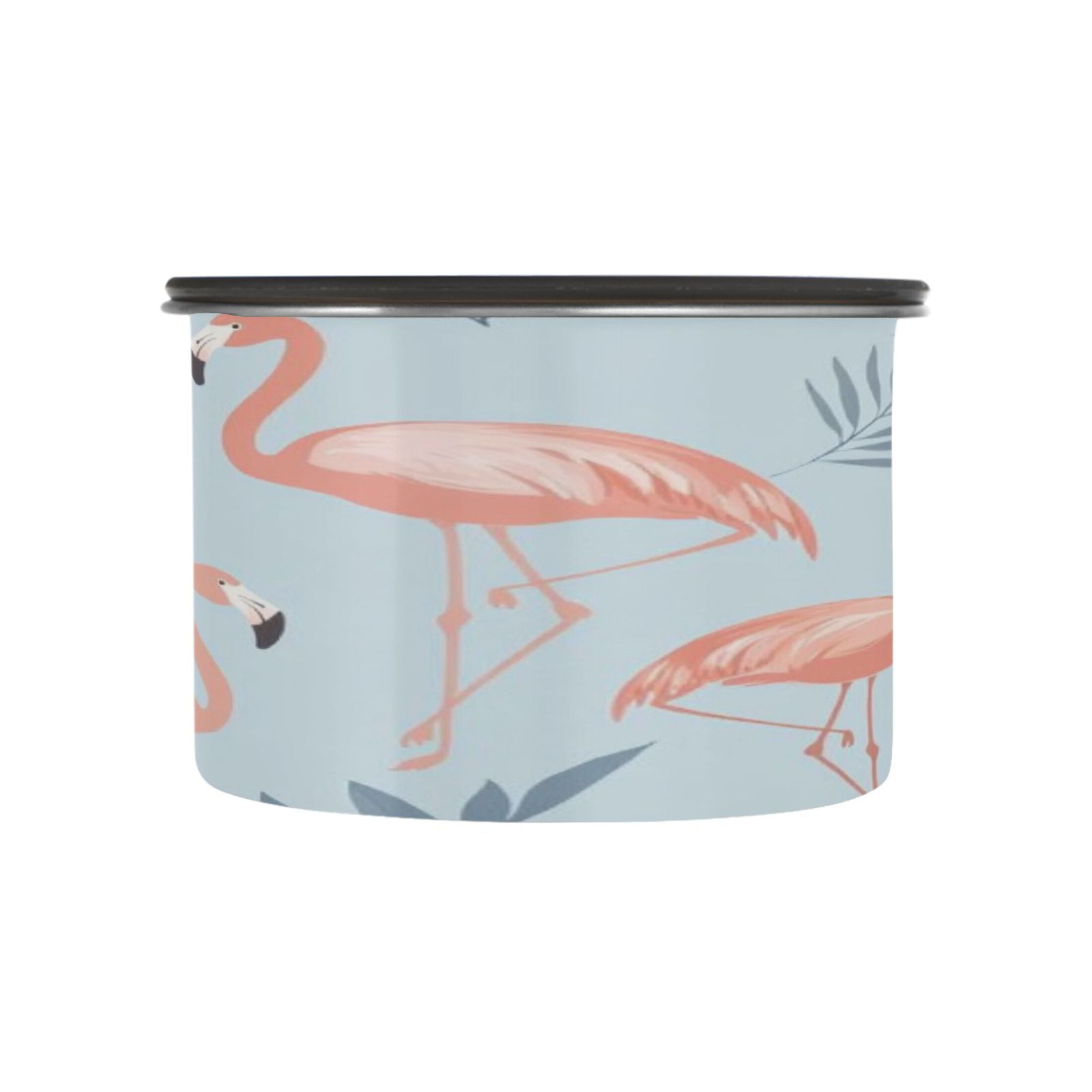 Wobogo Flamingo Pattern with Tropical Leaves Food Storage Jars 304 Food ...