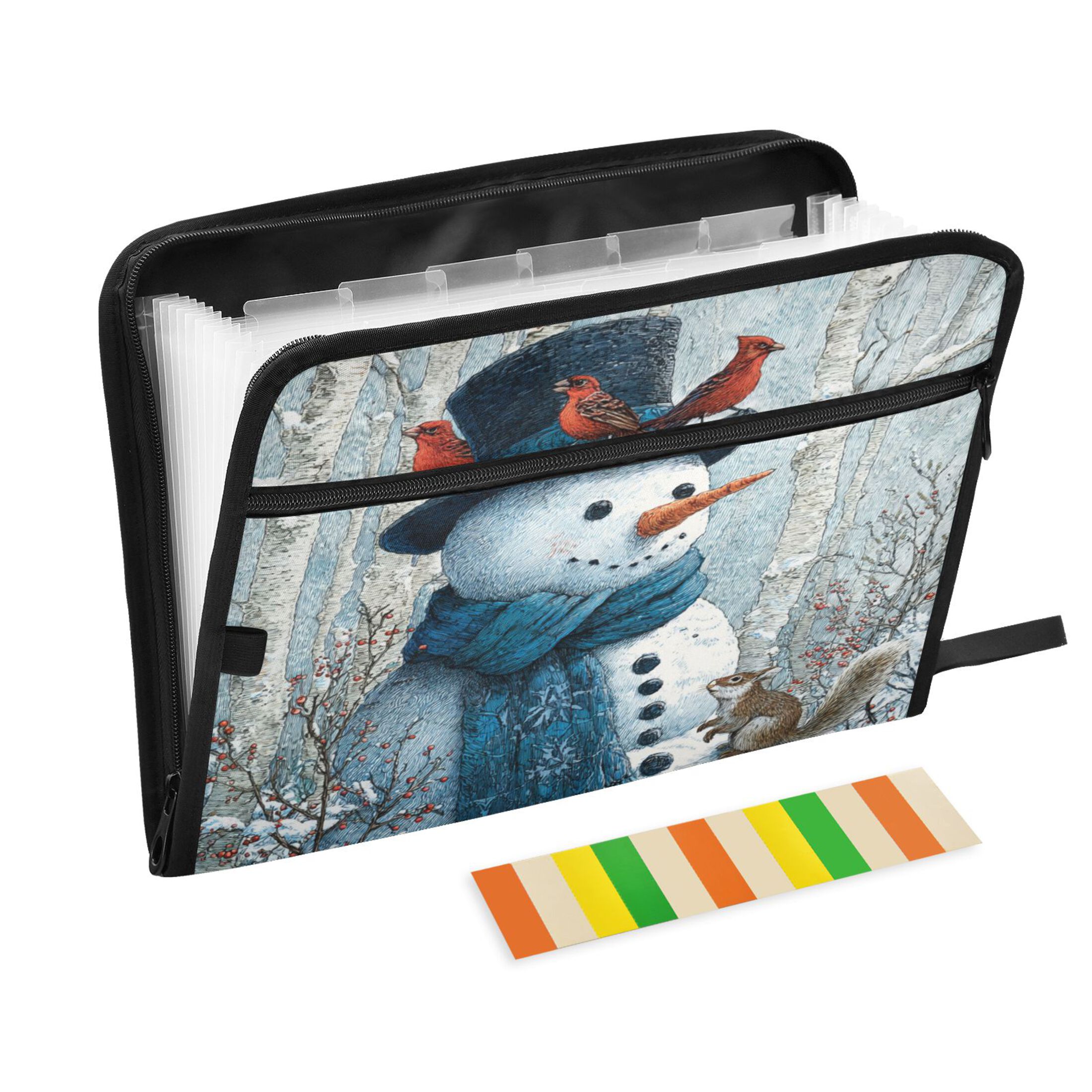 Wobogo Forest Snowman Expanding File Folder Letter Size Accordion ...