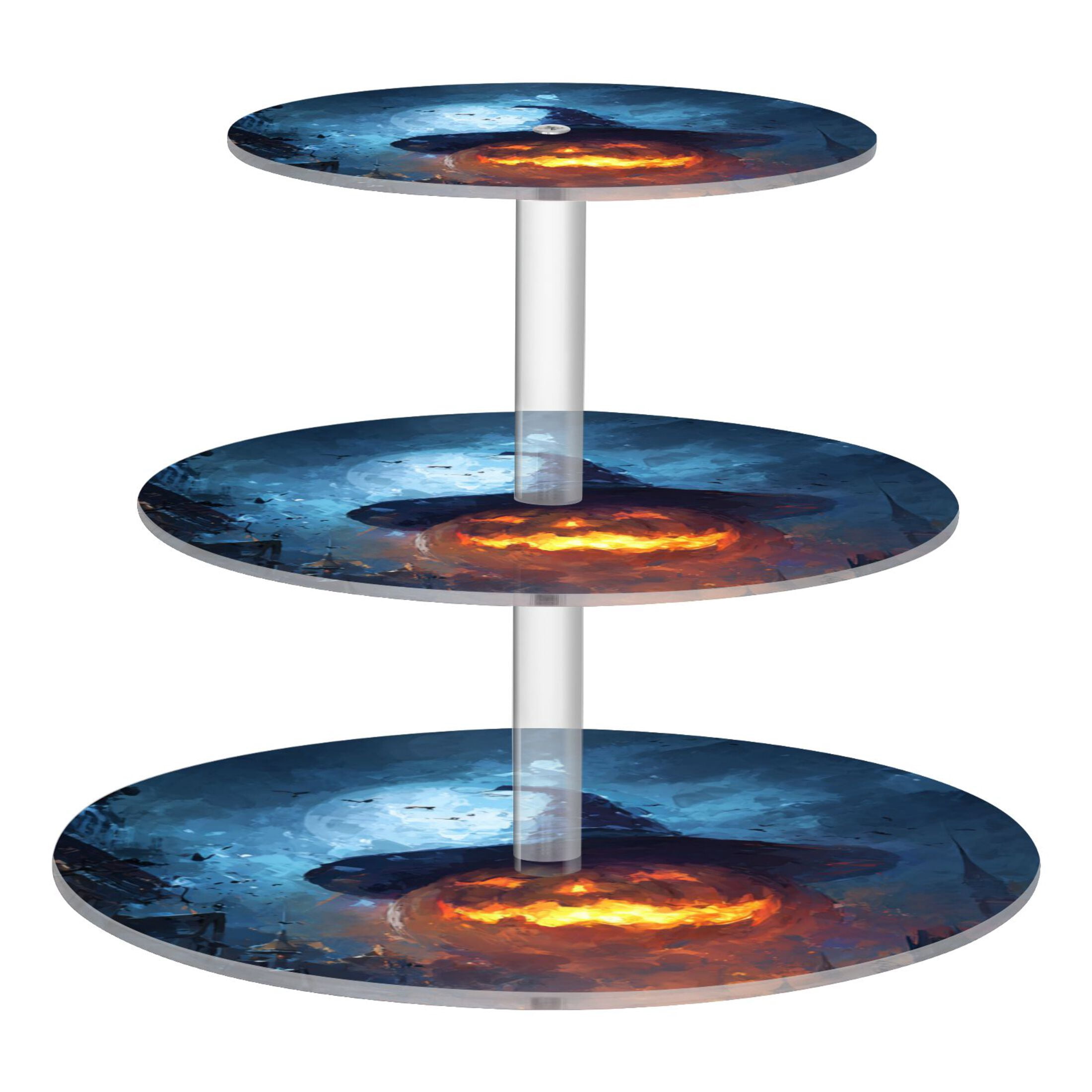 Wobogo Giant Pumpkin 3 Tier Acrylic Cake Stand with Clear Round Hold ...