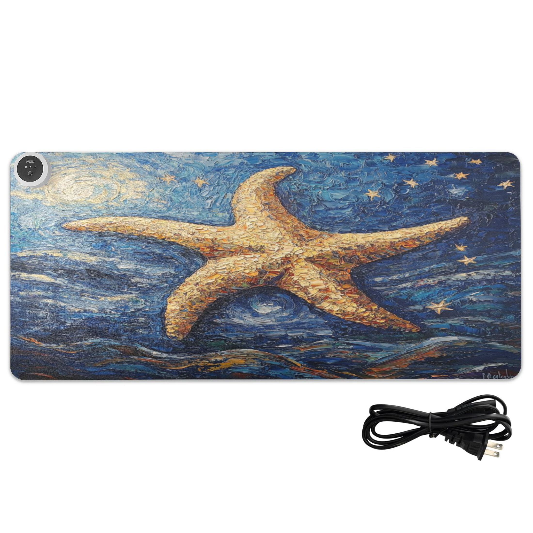 Wobogo Giant Starfish Oil Painting Heated Mouse Pad With 3 Heating ...