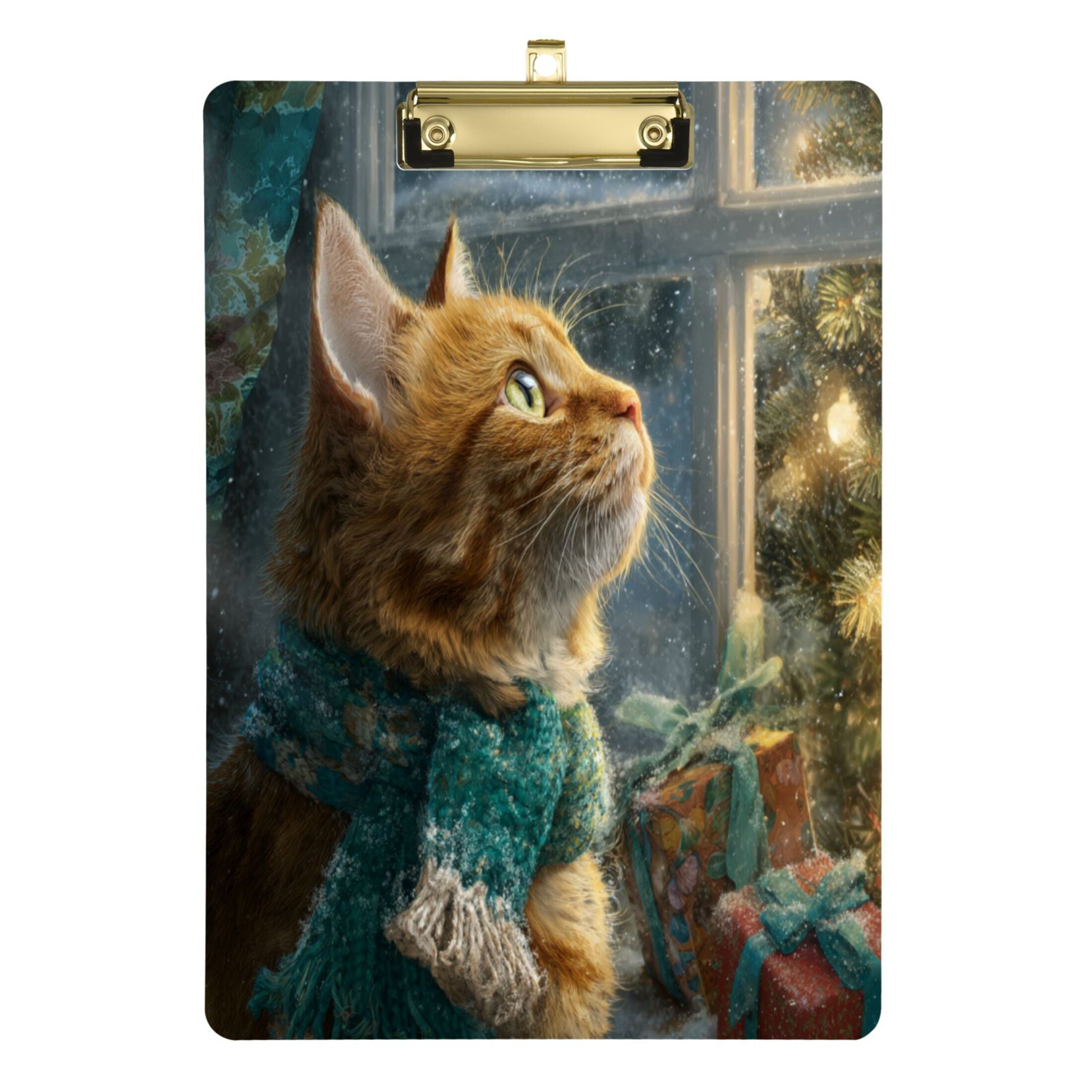 Wobogo Ginger Cat Acrylic Writing Pad Gold Clip Stardard Size A4 Office ...