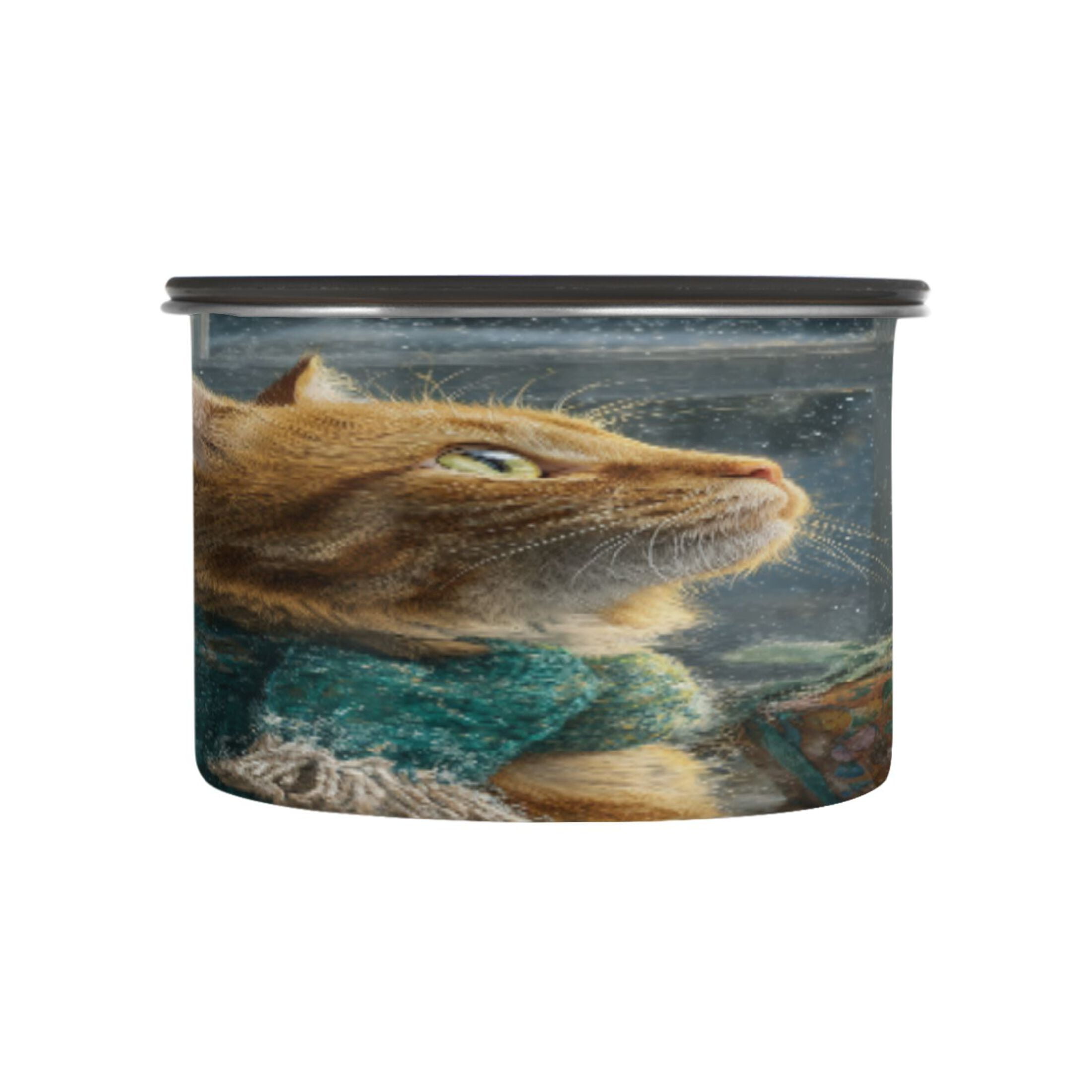 Wobogo Ginger Cat Food Storage Jars 304 Food Grade Stainless Steel ...