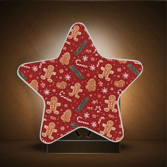 Wobogo Gingerbread Cooky LED Star Night Light 0.2 Watt Wall Plug Dusk ...