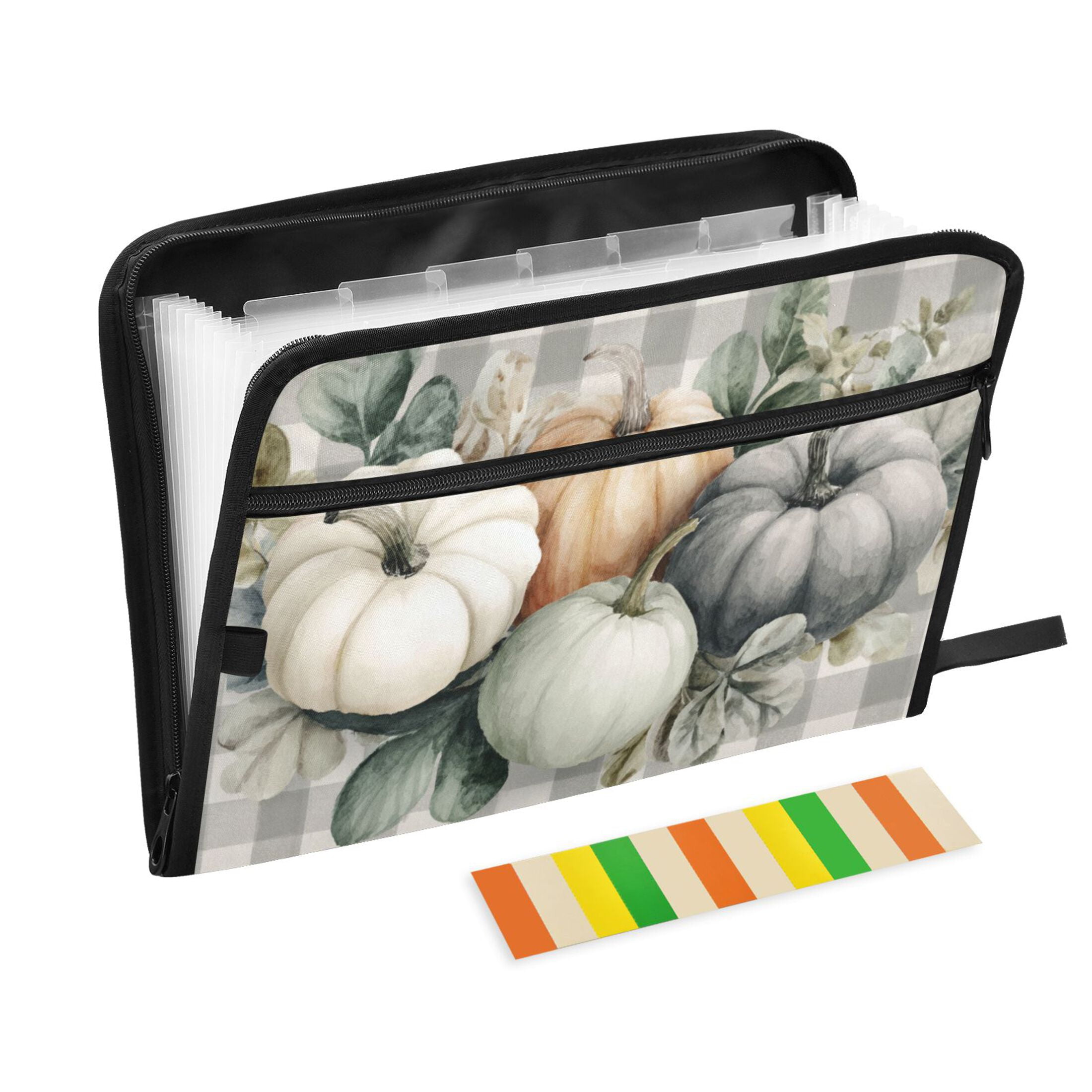 Wobogo Gingham Pumpkins Expanding File Folder Letter Size Accordion ...