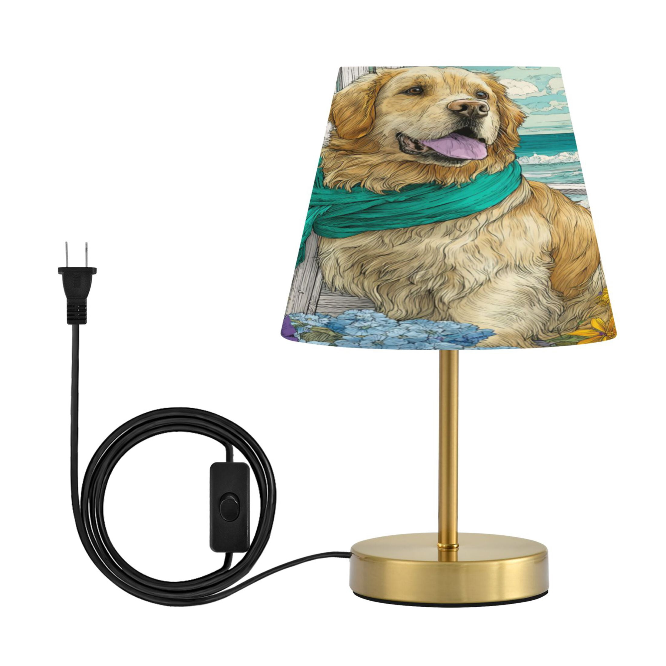 Wobogo Golden Retrieverss Table Lamps Three-channel Adjustable Lighted ...