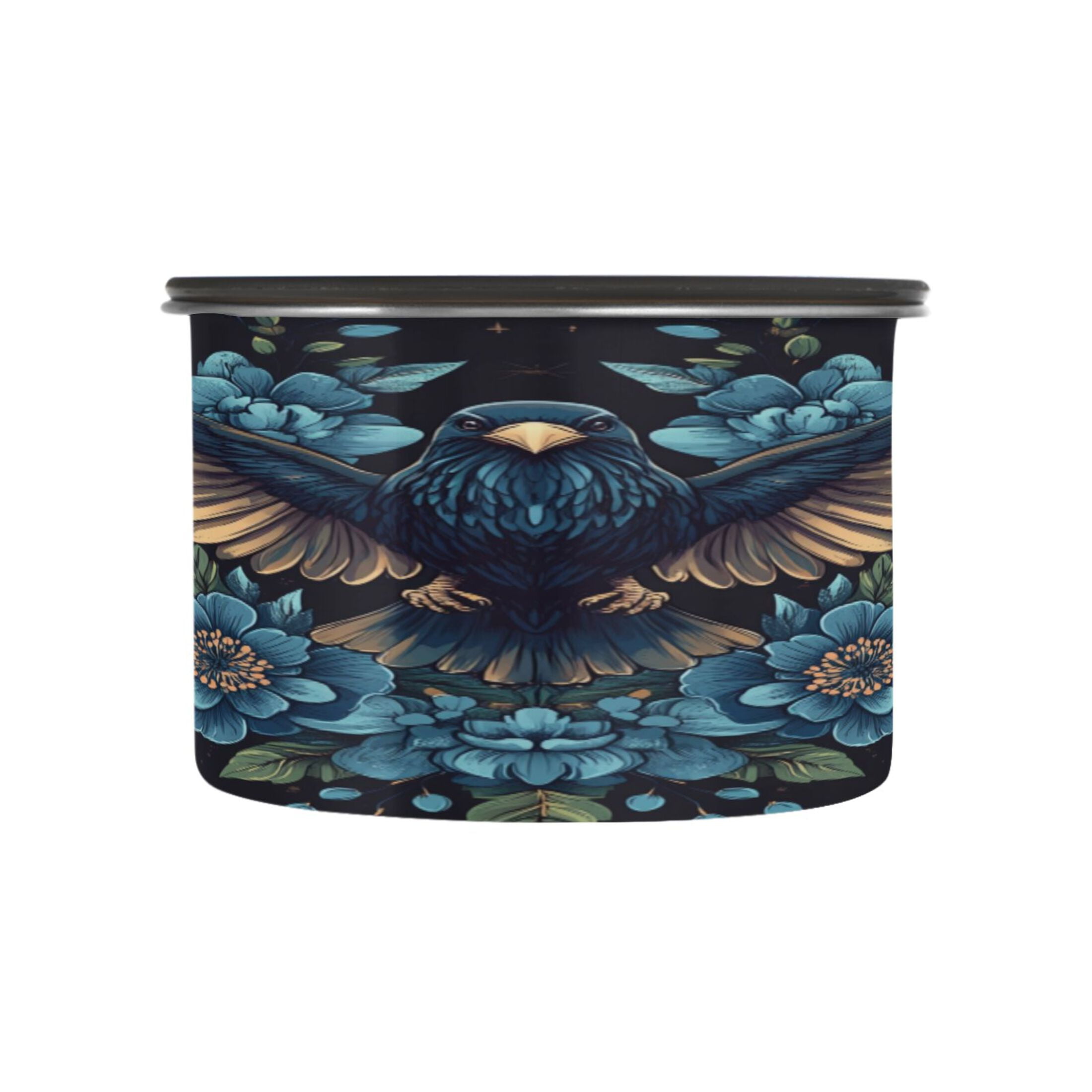 Wobogo Golden Winged Crow Pattern Food Storage Jars 304 Food Grade ...
