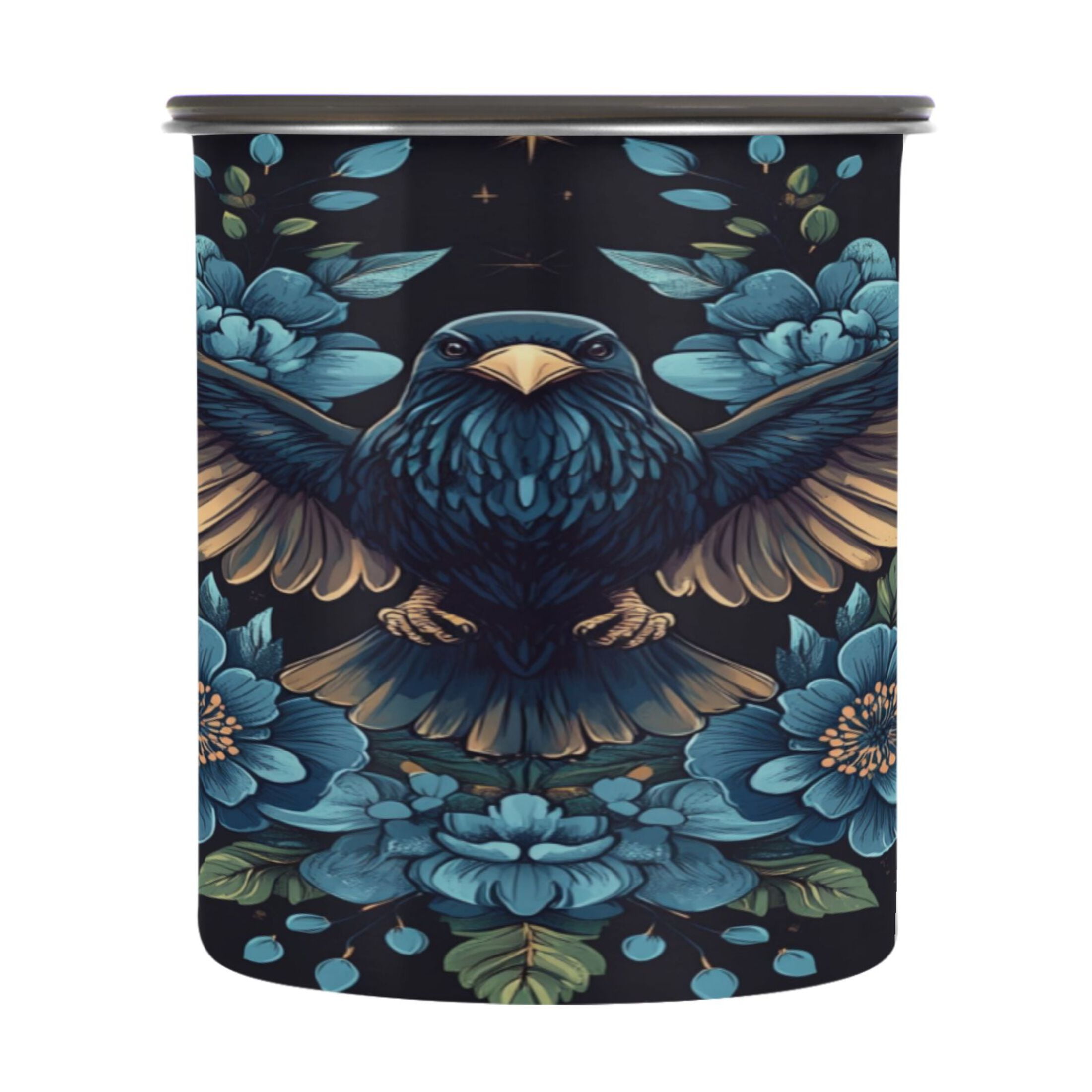 Wobogo Golden Winged Crow Pattern Food Storage Jars 304 Food Grade ...
