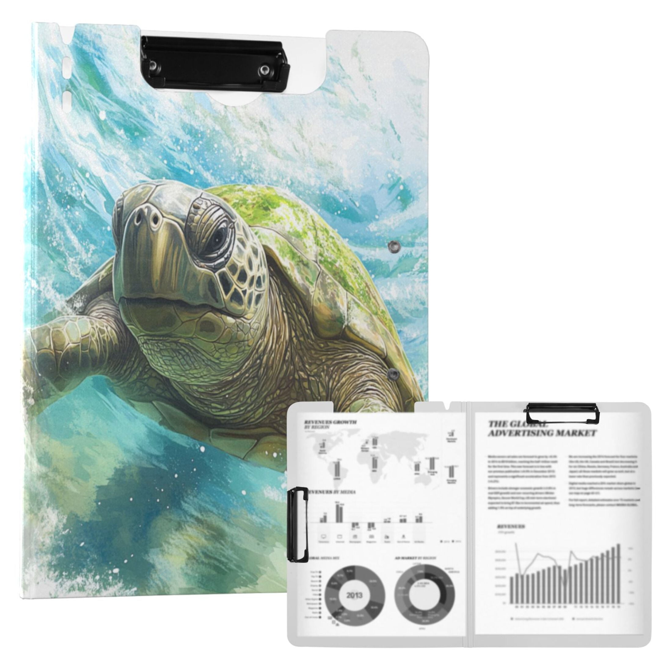 Wobogo Great Turtle A4 Foldable Clipboard with Horizontal and Vertical ...