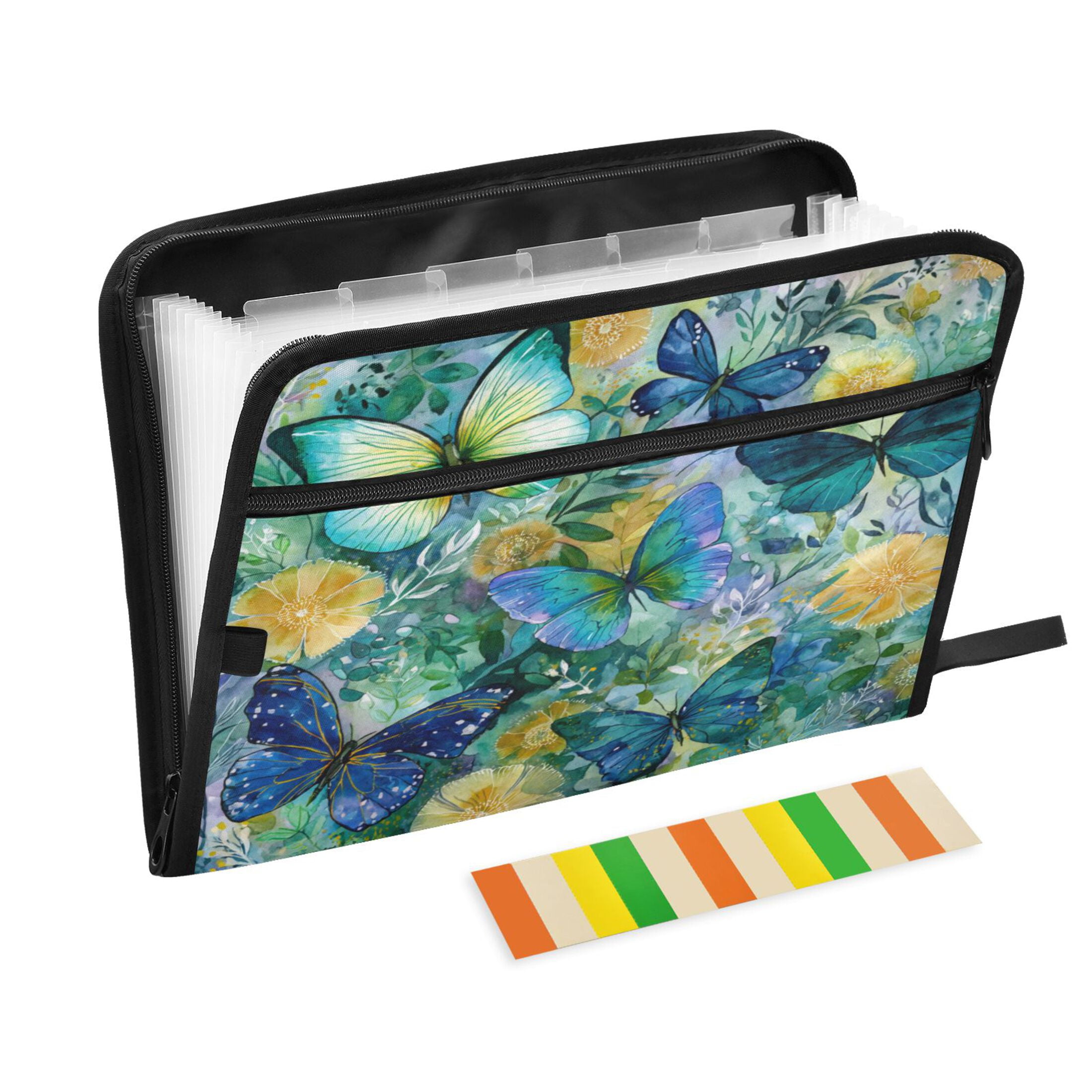 Wobogo Green Butterfly Expanding File Folder Letter Size Accordion ...