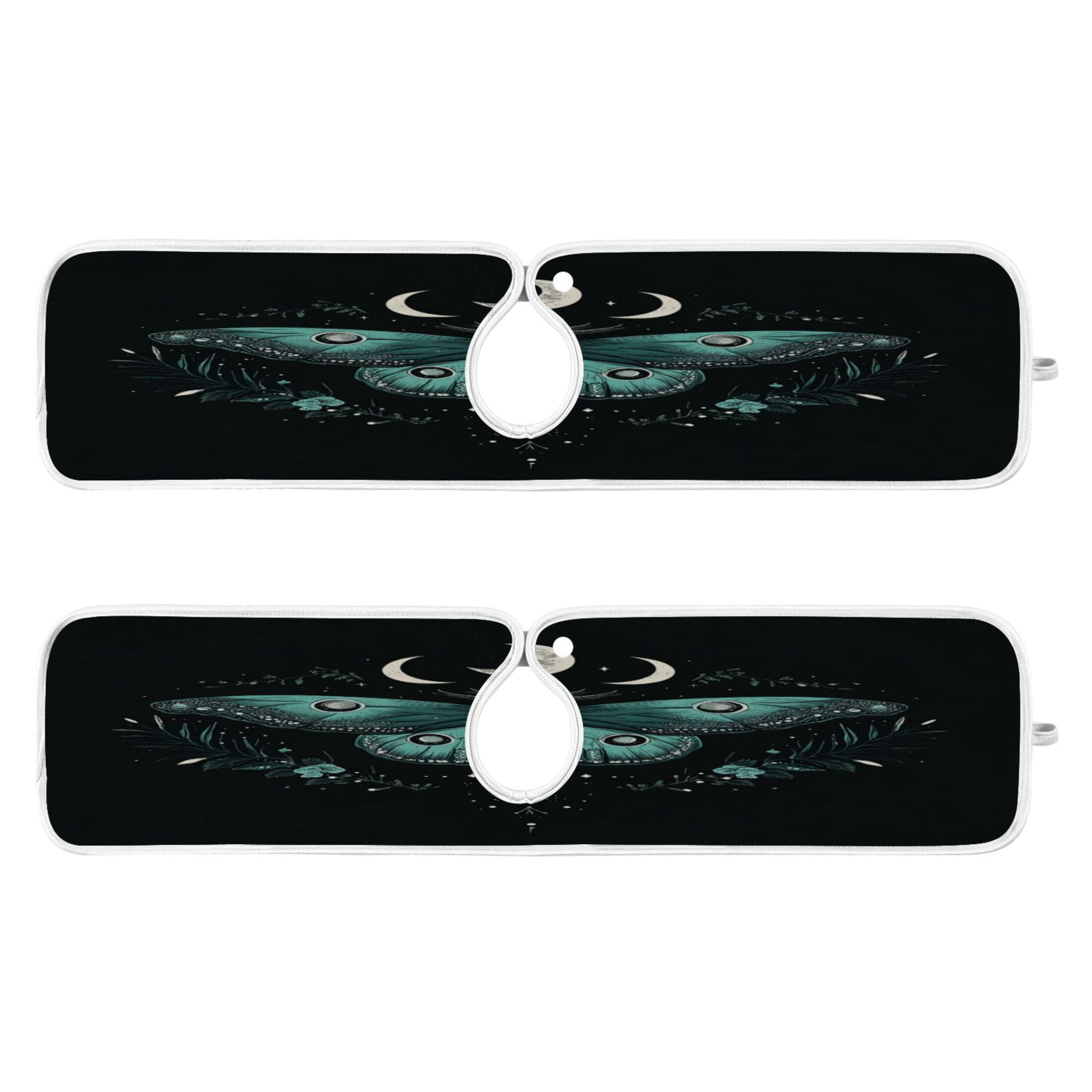 Wobogo Green Moth Faucet Drying Mat Set of 2 Sponge Material Absorbs ...