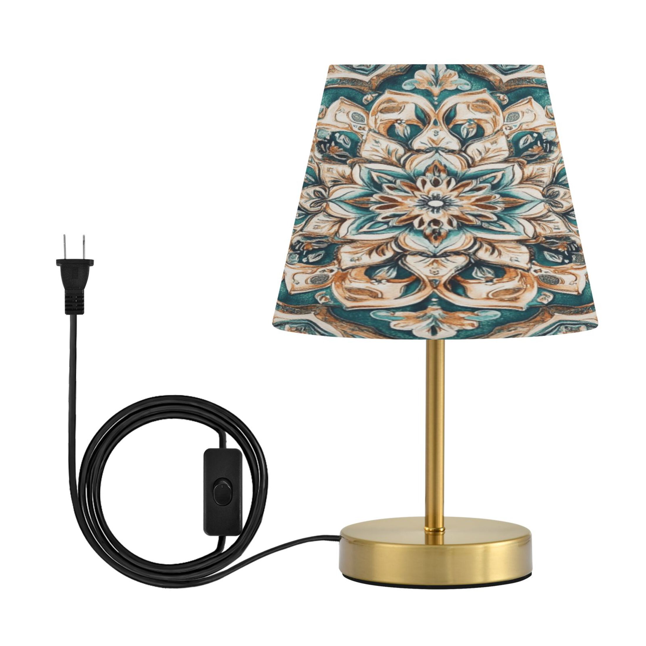 Wobogo Greenish Brown Boho Pattern Table Lamps Three-channel Adjustable ...