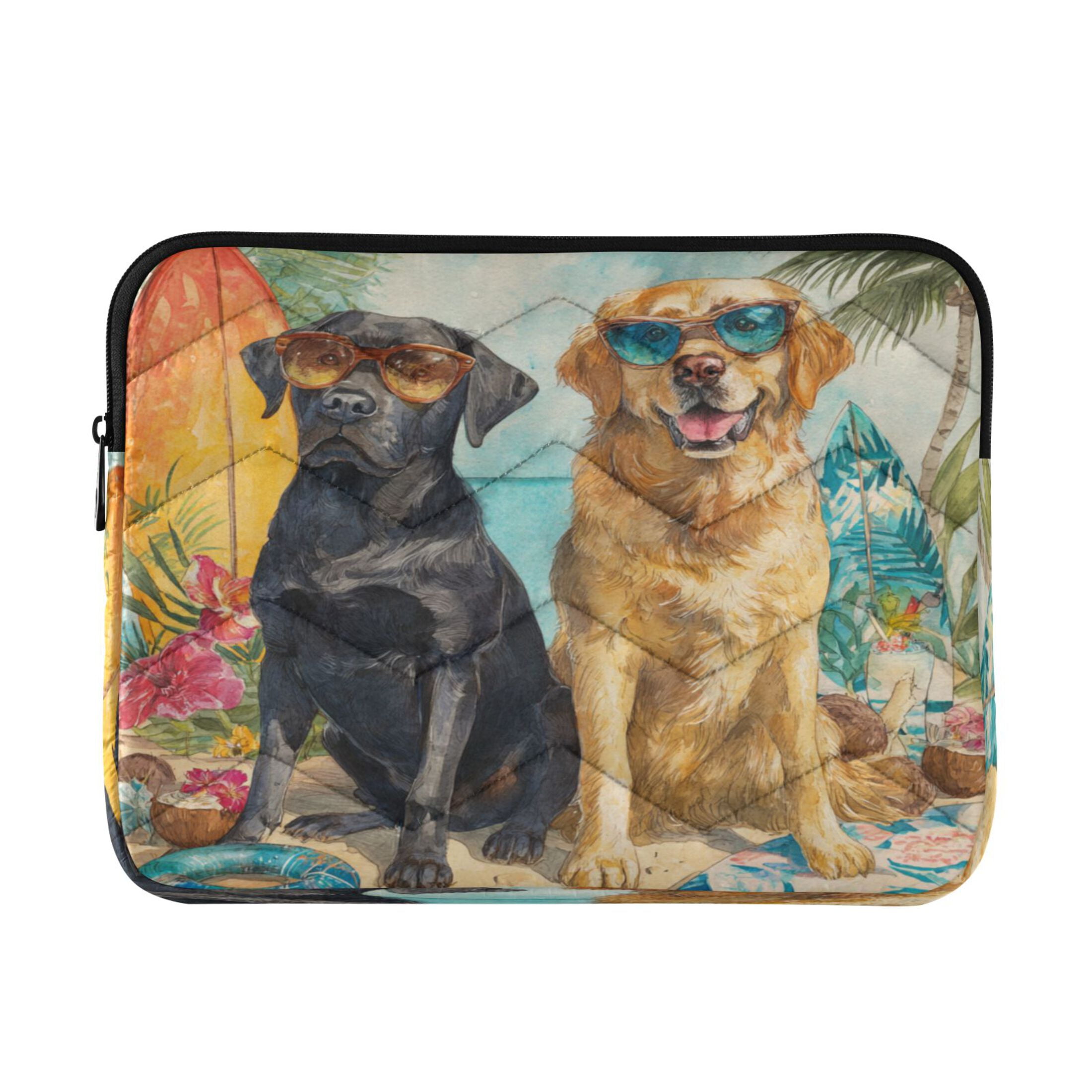 Wobogo Hawaii Beach Dog Laptop Sleeve 13.4 inch Lightweight Zipper ...