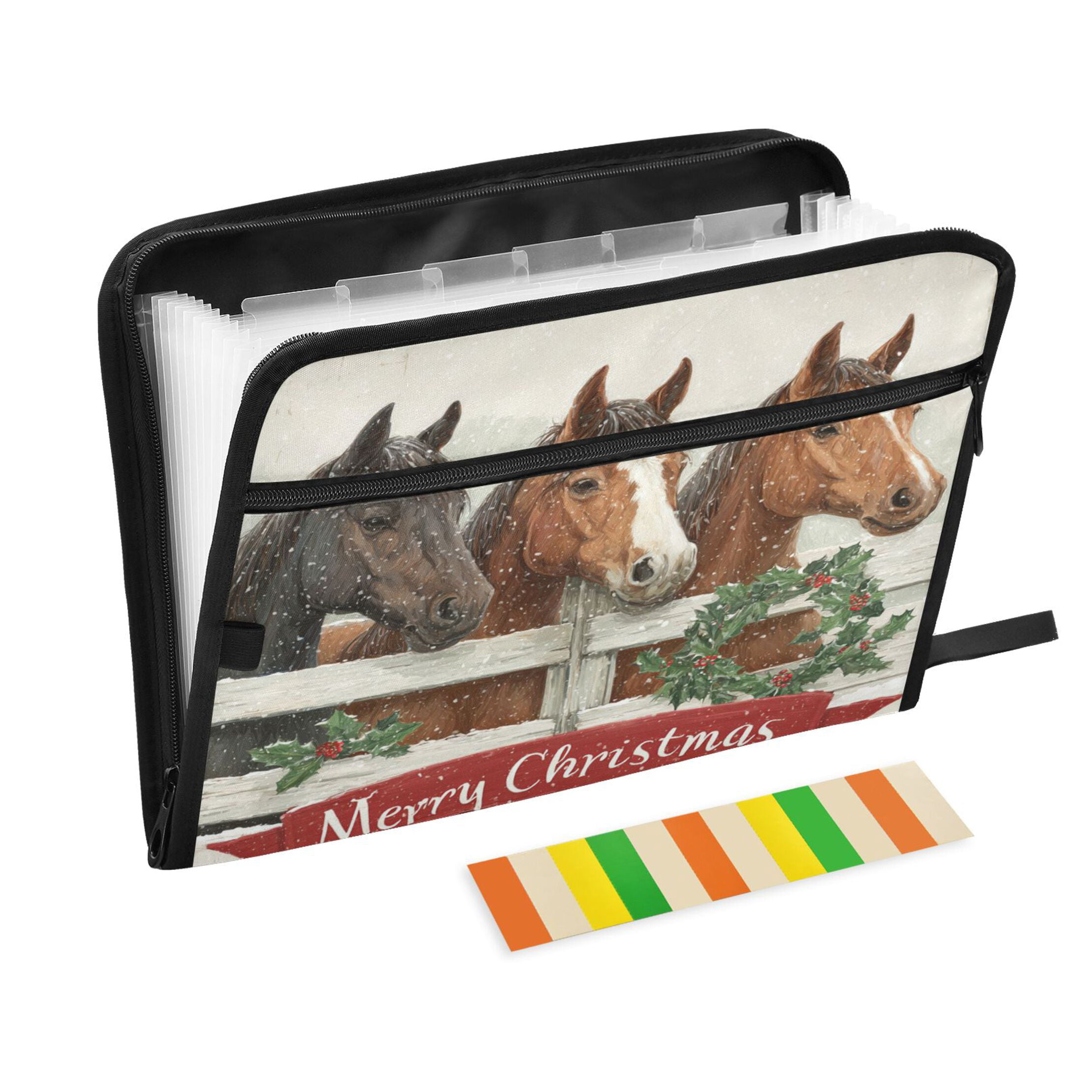 Wobogo Horses in The Snow Expanding File Folder Letter Size Accordion ...