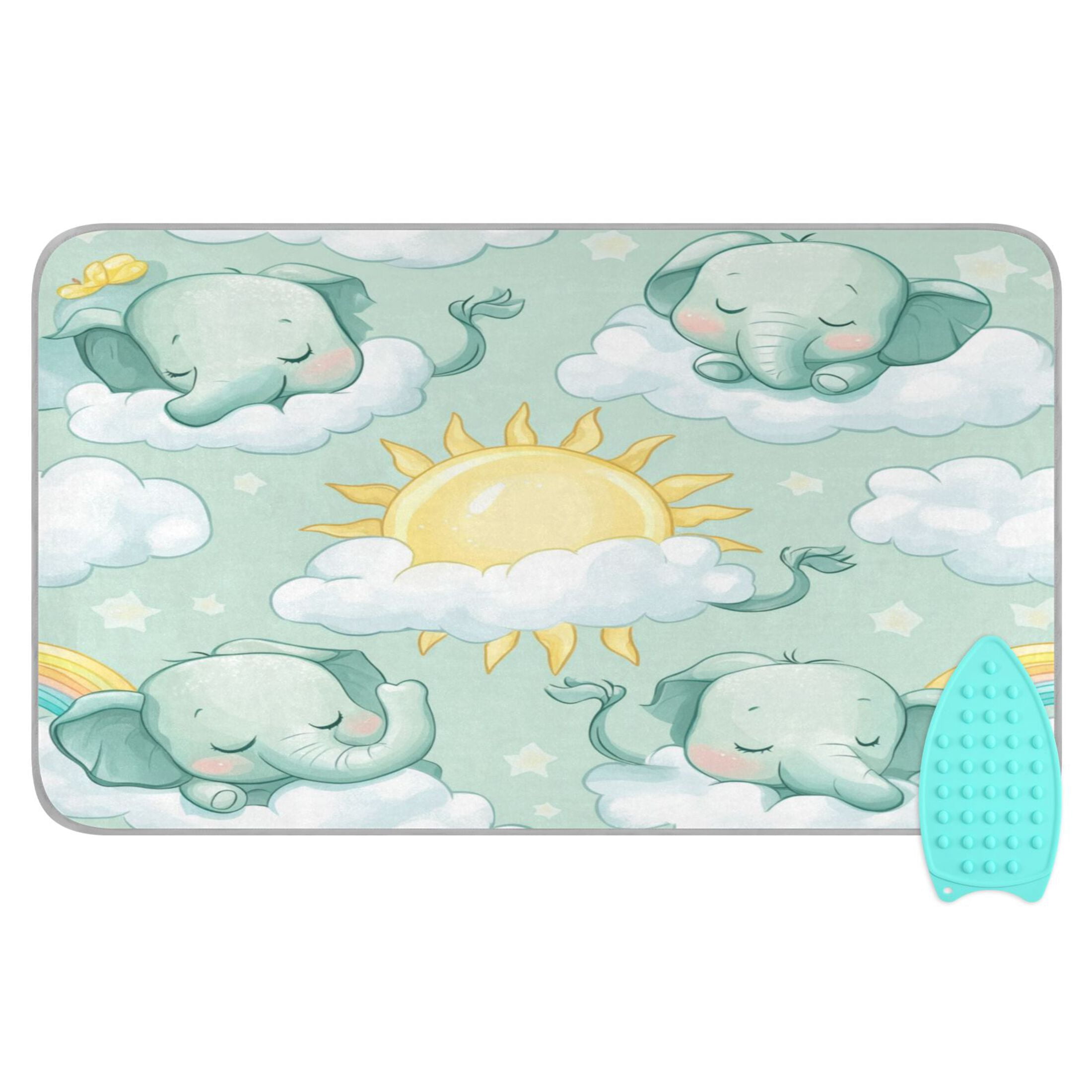 Wobogo Illustration Of Cartoon Sleeping Baby Elephants Ironing Mat ...