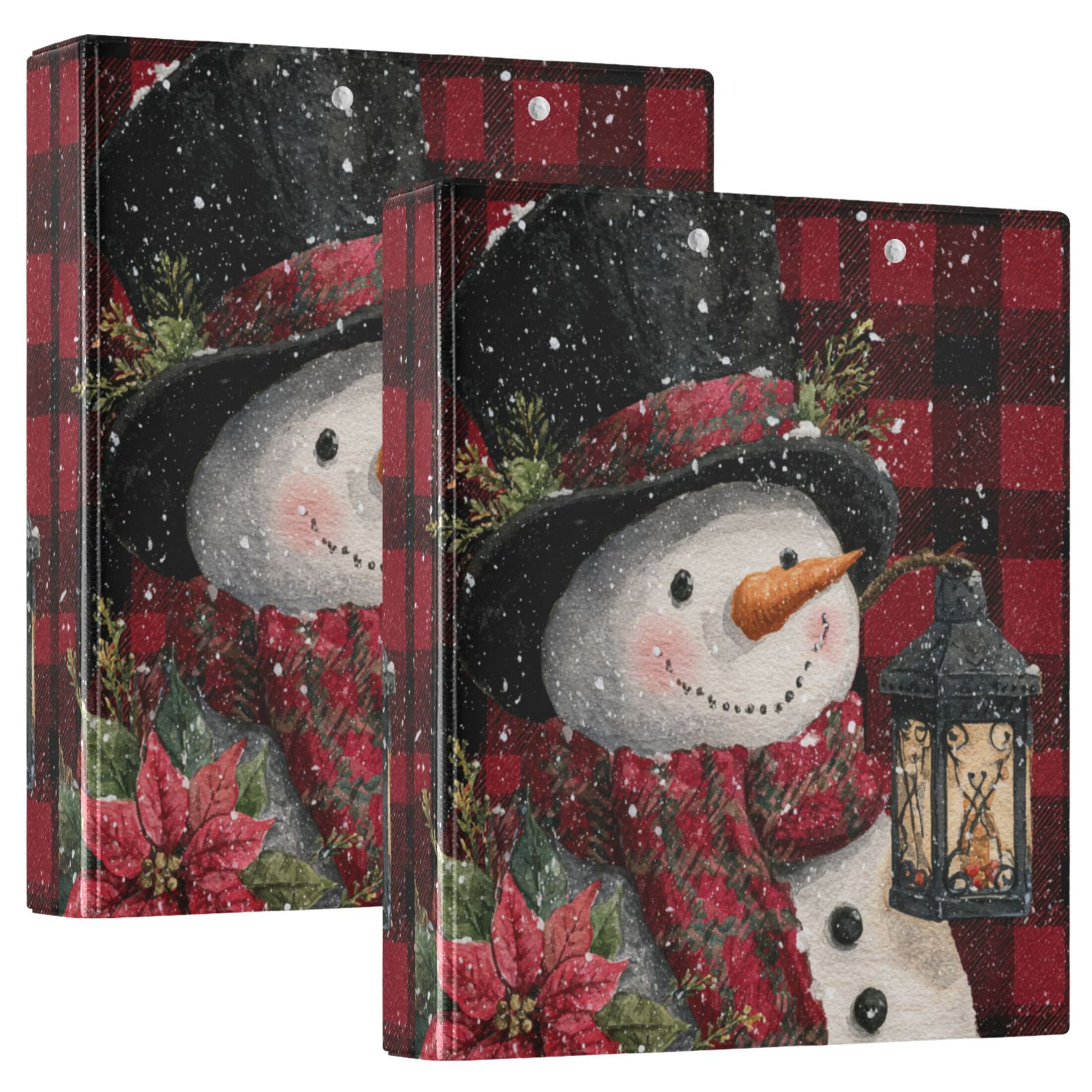 Wobogo Jovial Snowman File Folders Extra Large Capacity to Hold 200 ...