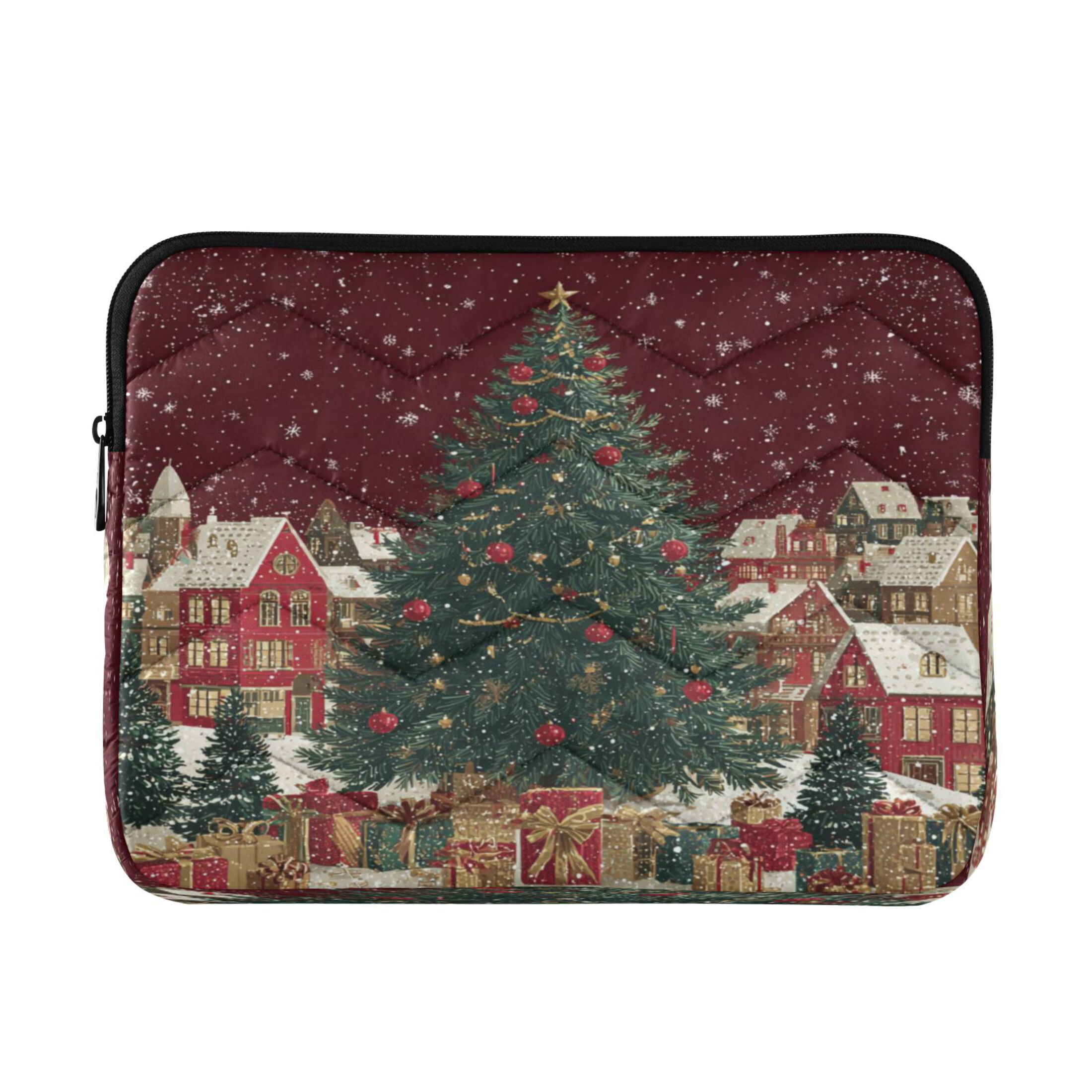 Wobogo Large Christmas Tree Laptop Sleeve 13.4 inch Lightweight Zipper ...