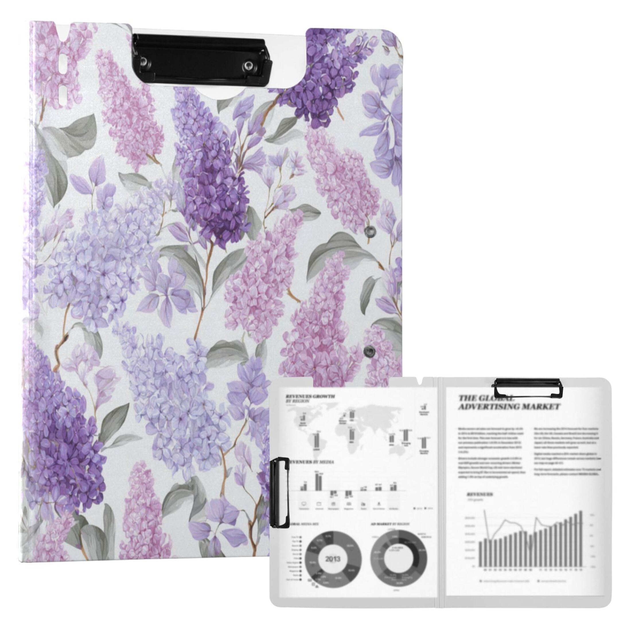 Wobogo Lavender A4 Foldable Clipboard with Horizontal and Vertical ...