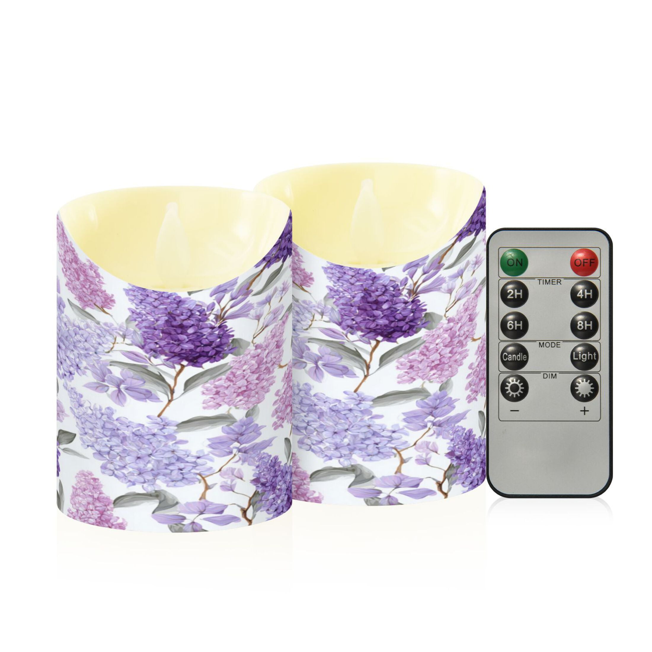 Wobogo Lavender Flameless Candles with Remote Battery Operated ...