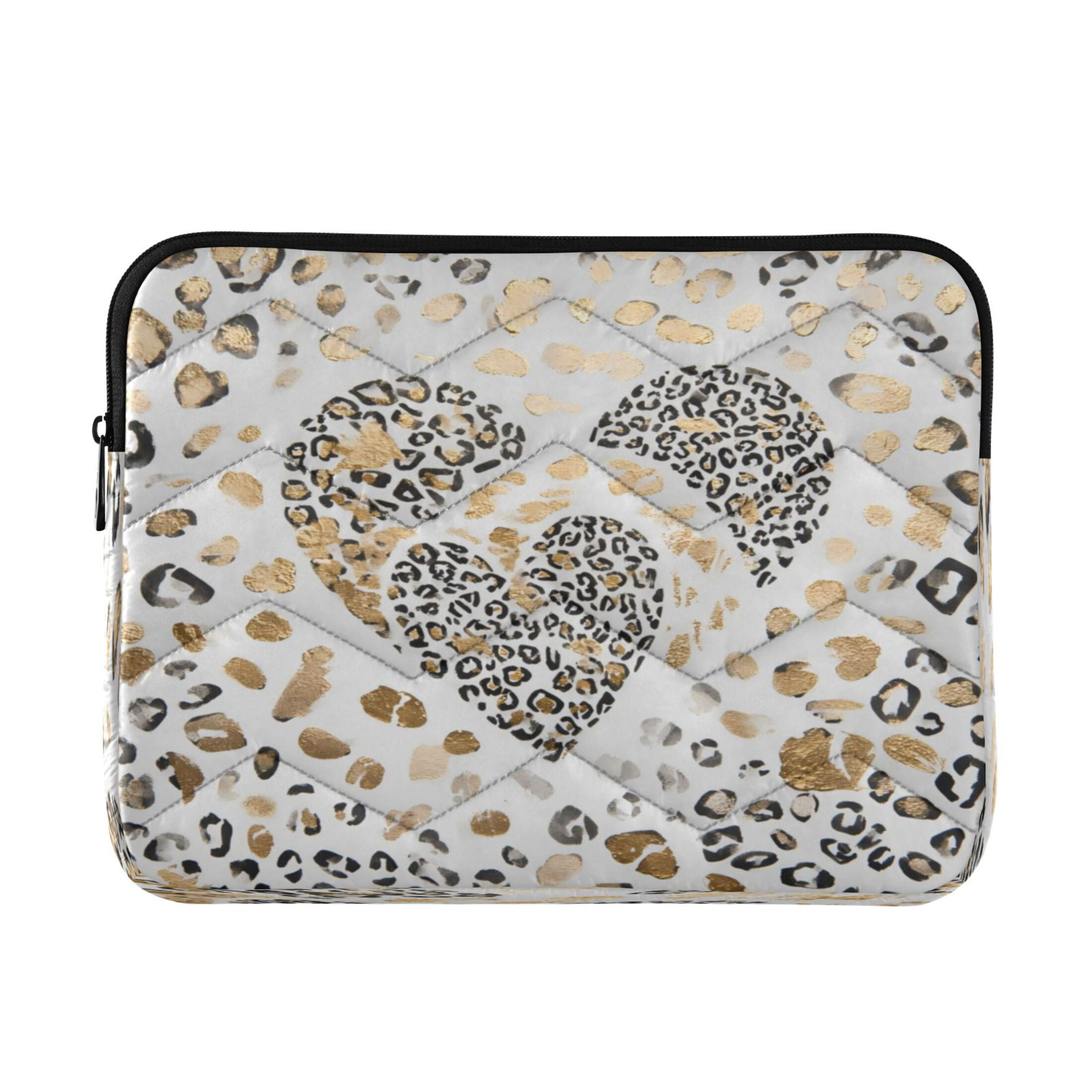 Wobogo Leopard Print Heart Laptop Sleeve 13.4 inch Lightweight Zipper ...