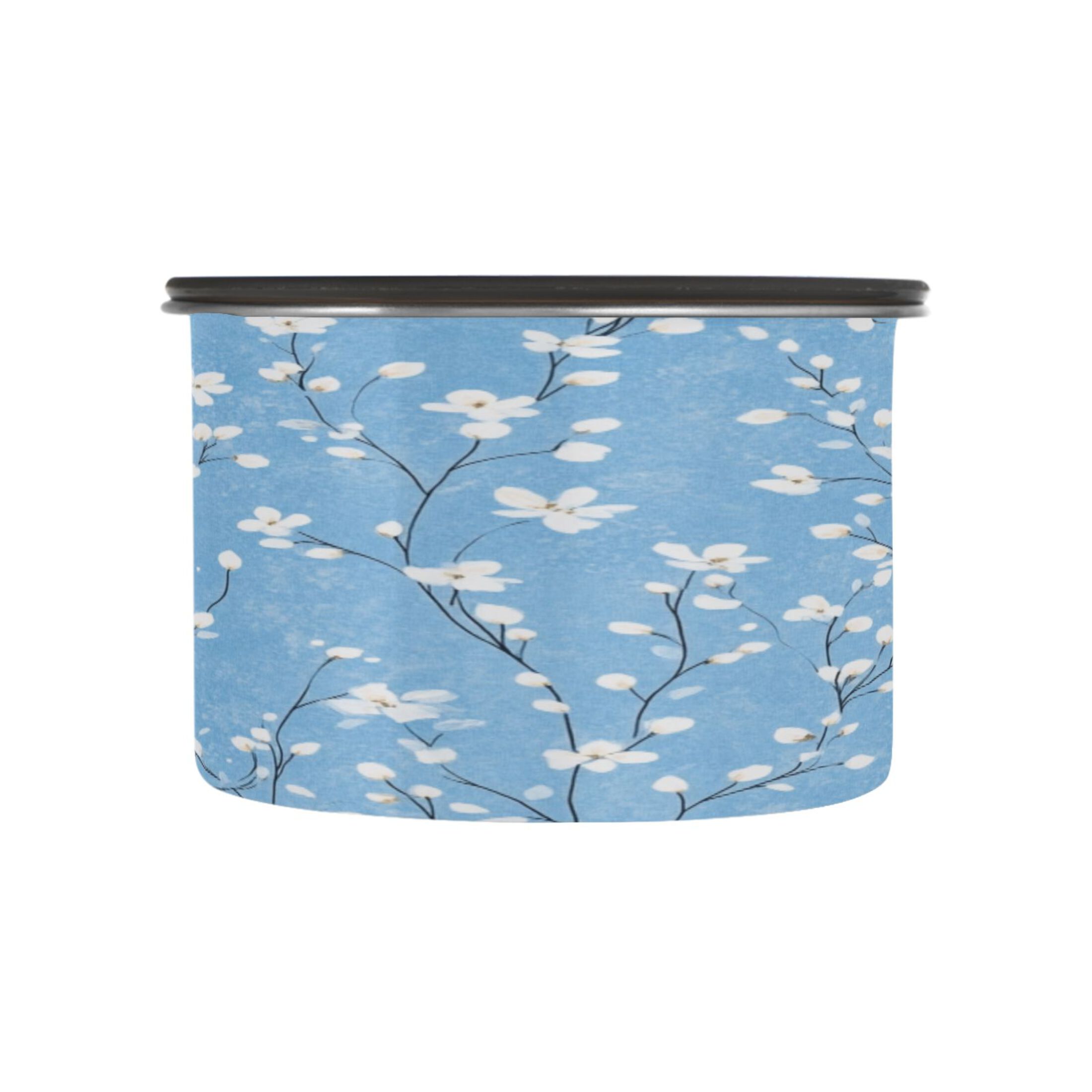 Wobogo Light Blue Background with White Floral Pattern Food Storage ...