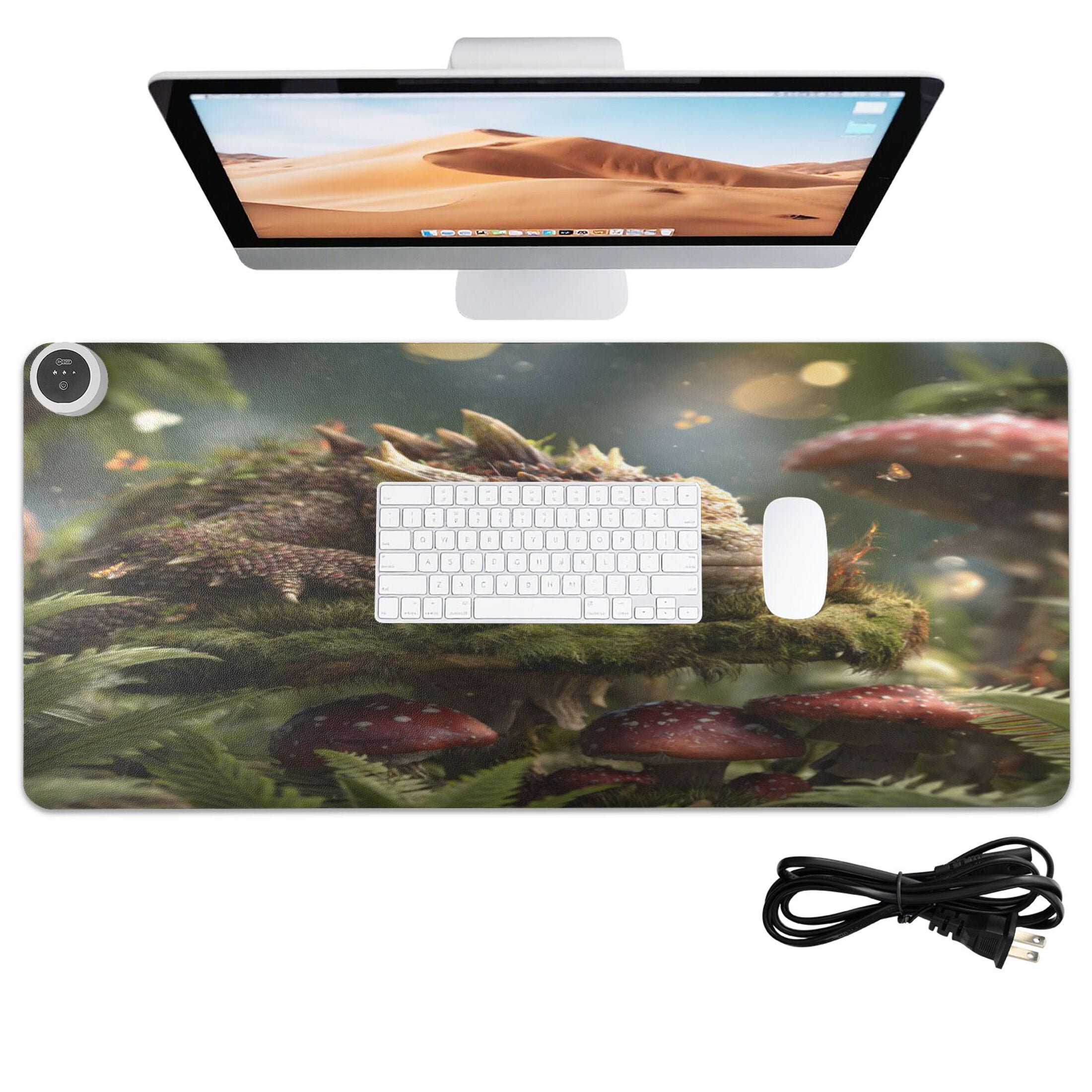 Wobogo Lizards Heated Mouse Pad Extra-Large Desk Mat With 3 Heating ...