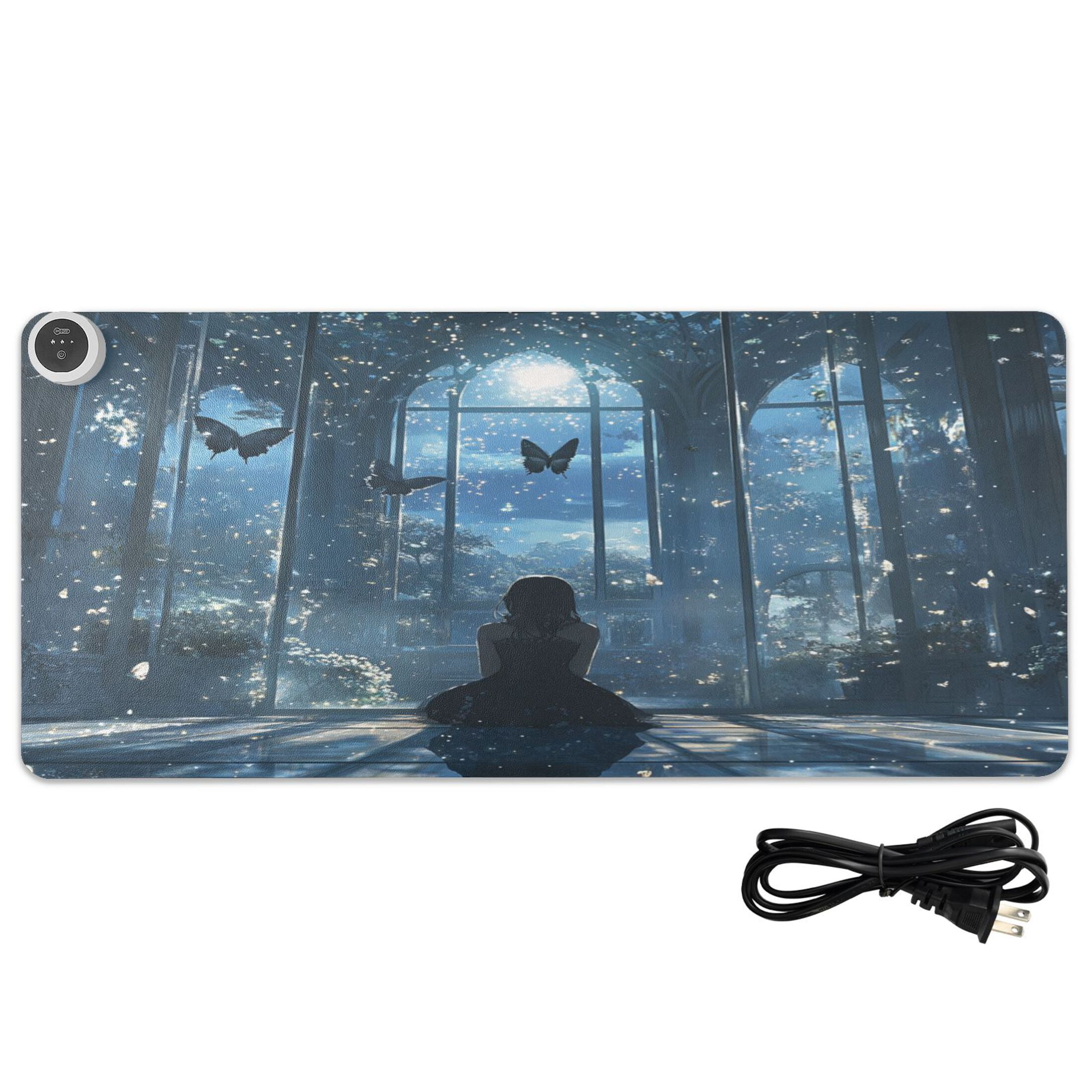 Wobogo Maiden Gazing at Night View Heated Mouse Pad With 3 Heating ...