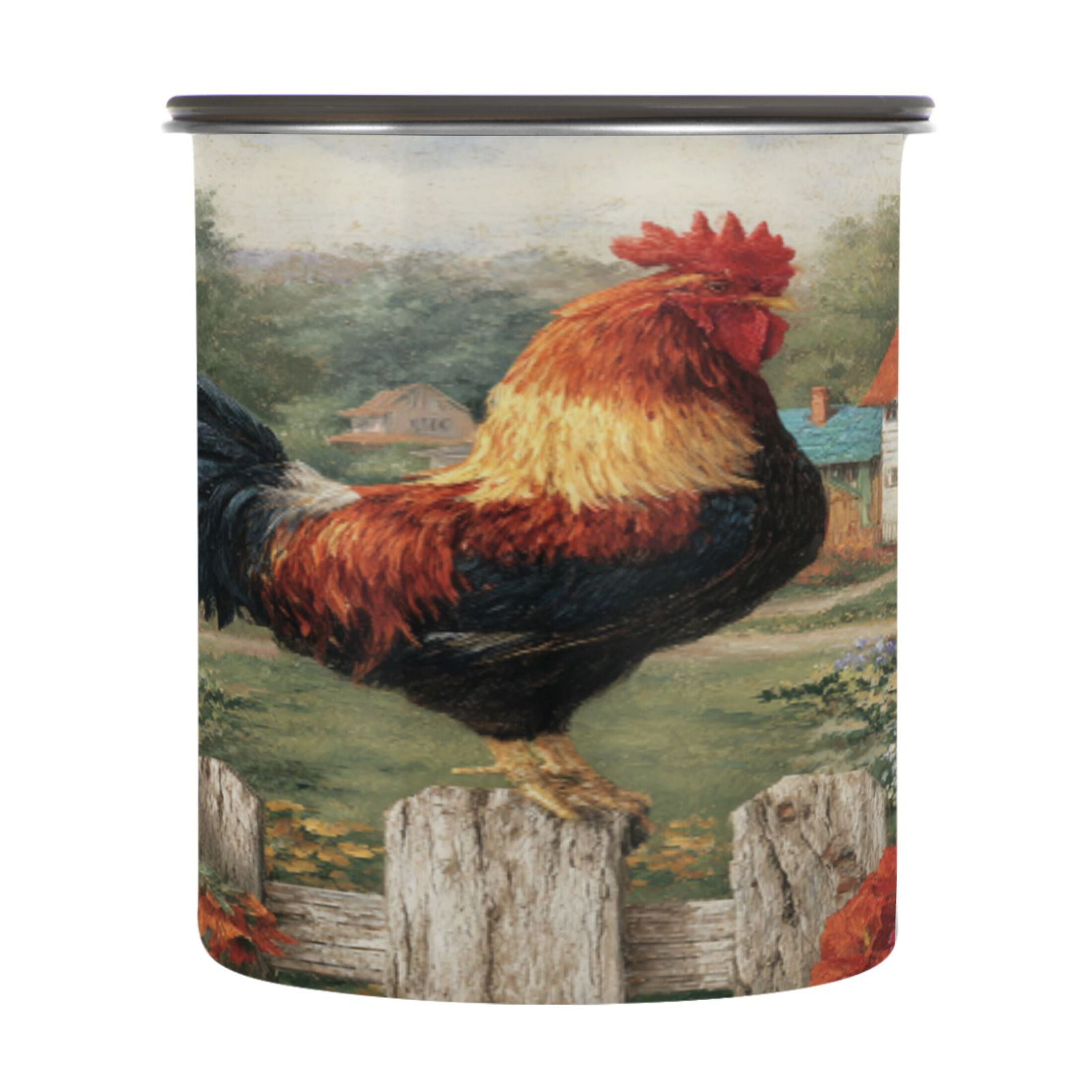 Wobogo Majestic Rooster Food Storage Jars 304 Food Grade Stainless ...