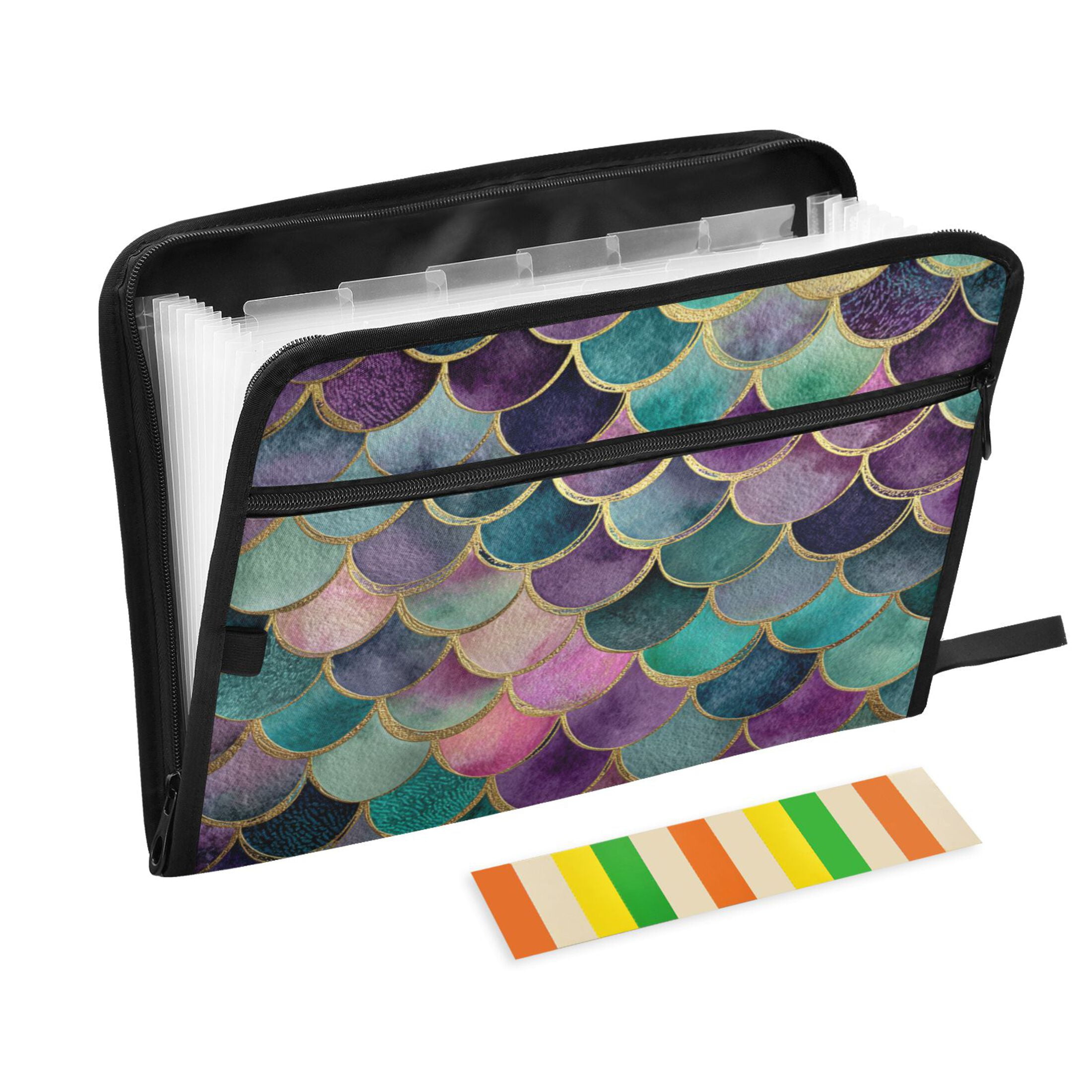 Wobogo Mermaid Scales Expanding File Folder Letter Size Accordion ...