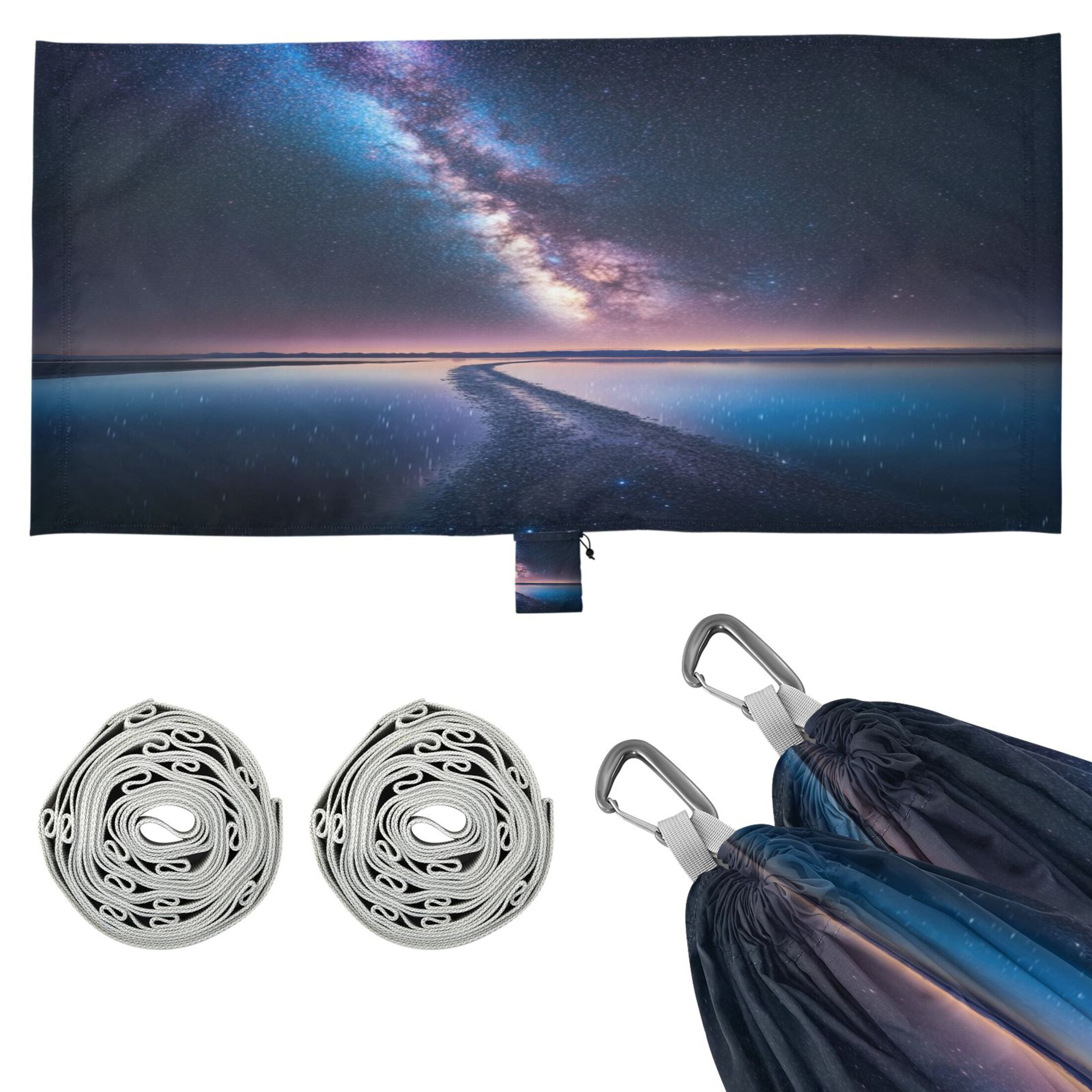 Wobogo Milky Way Galaxy Camping Hammocks 330 lb Capacity with Tree ...
