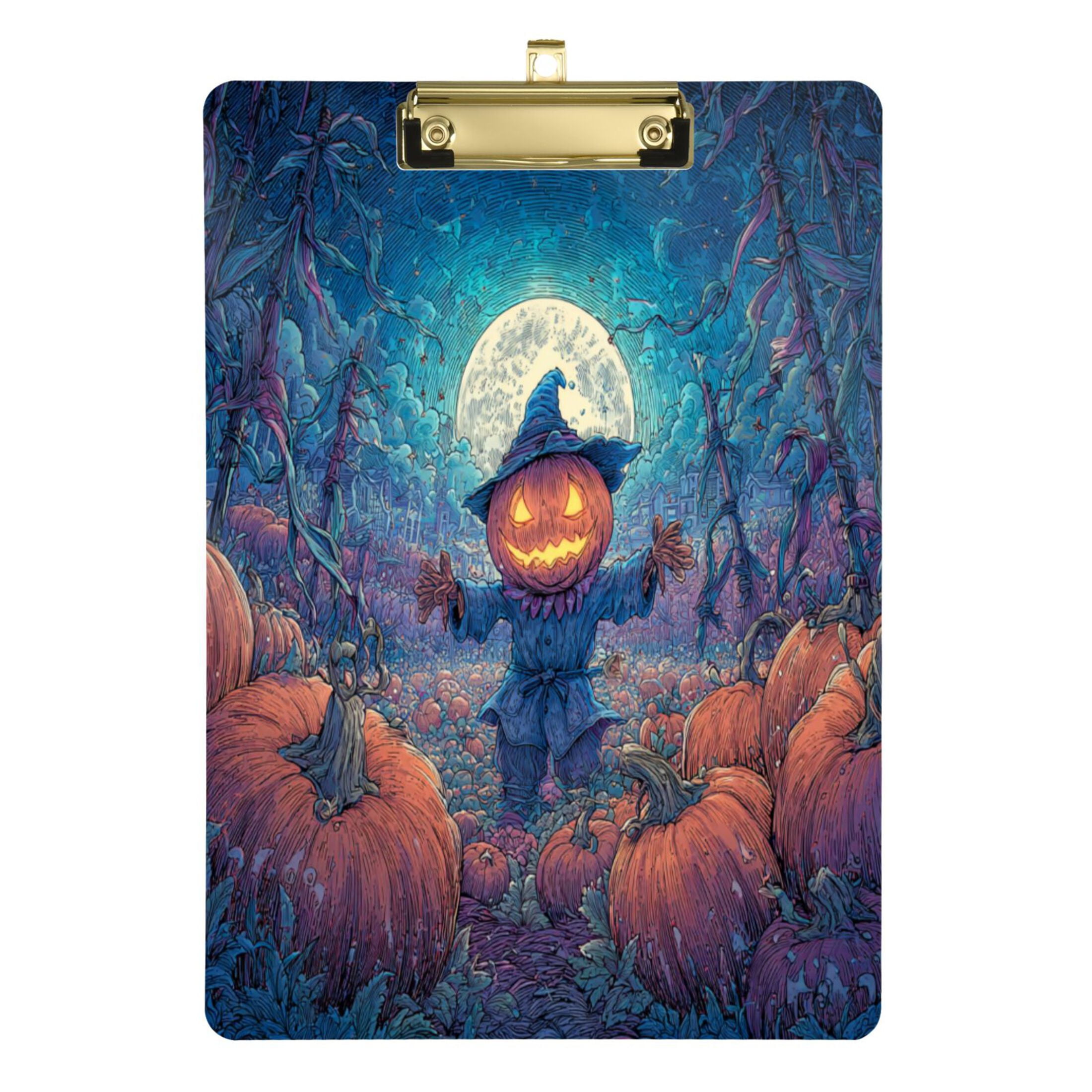 Wobogo Mischievous Pumpkin Acrylic Writing Pad Gold Clip Stardard Size ...