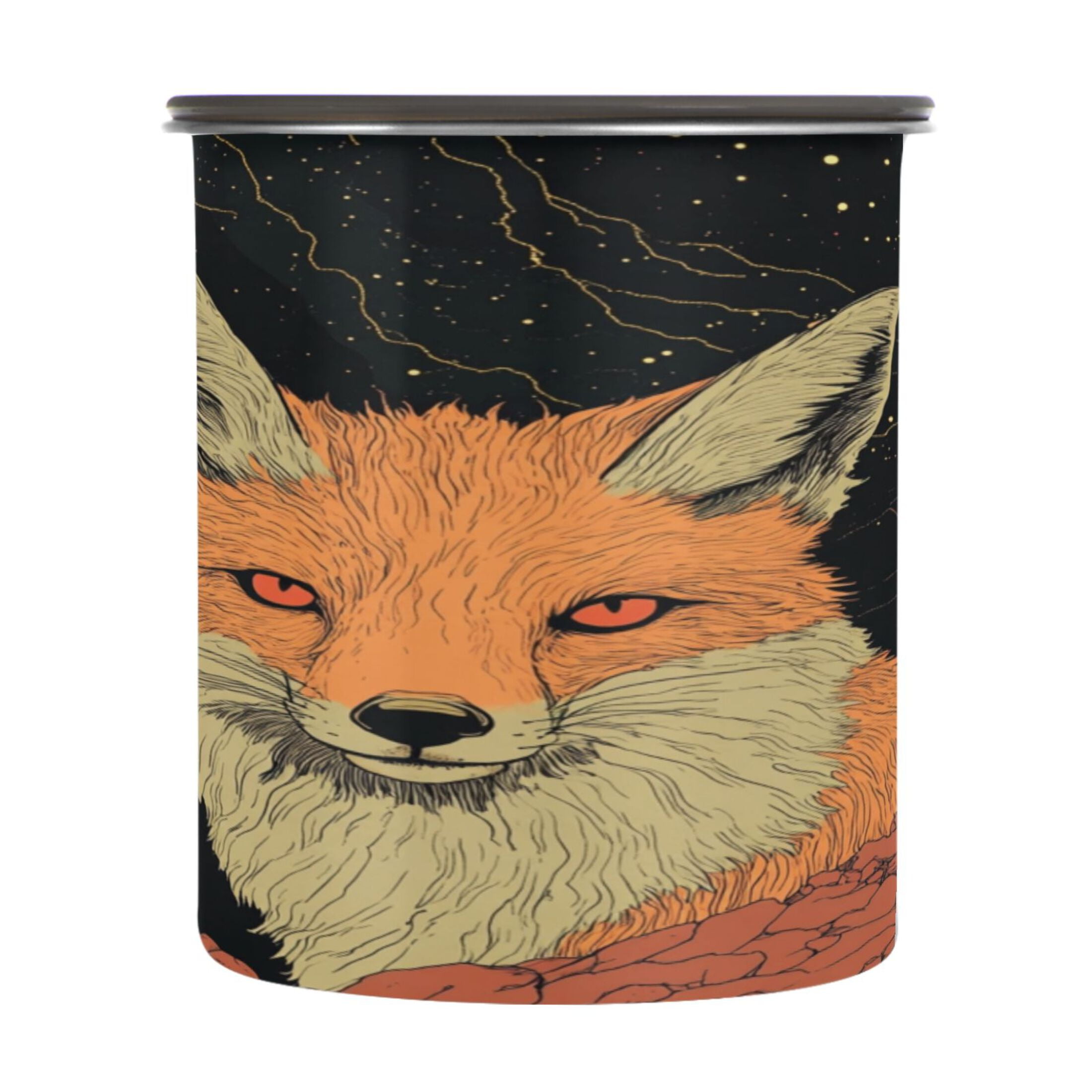 Wobogo Night Orange Fox Food Storage Jars 304 Food Grade Stainless ...