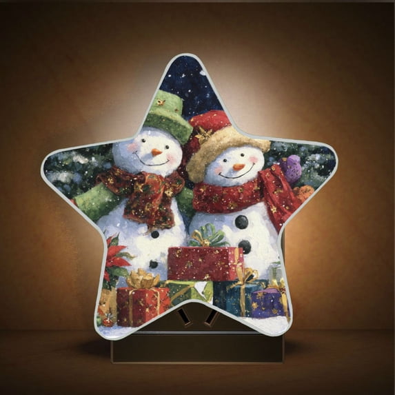 Wobogo Night Sky Snowman LED Star Night Light 0.2 Watt Wall Plug Dusk ...