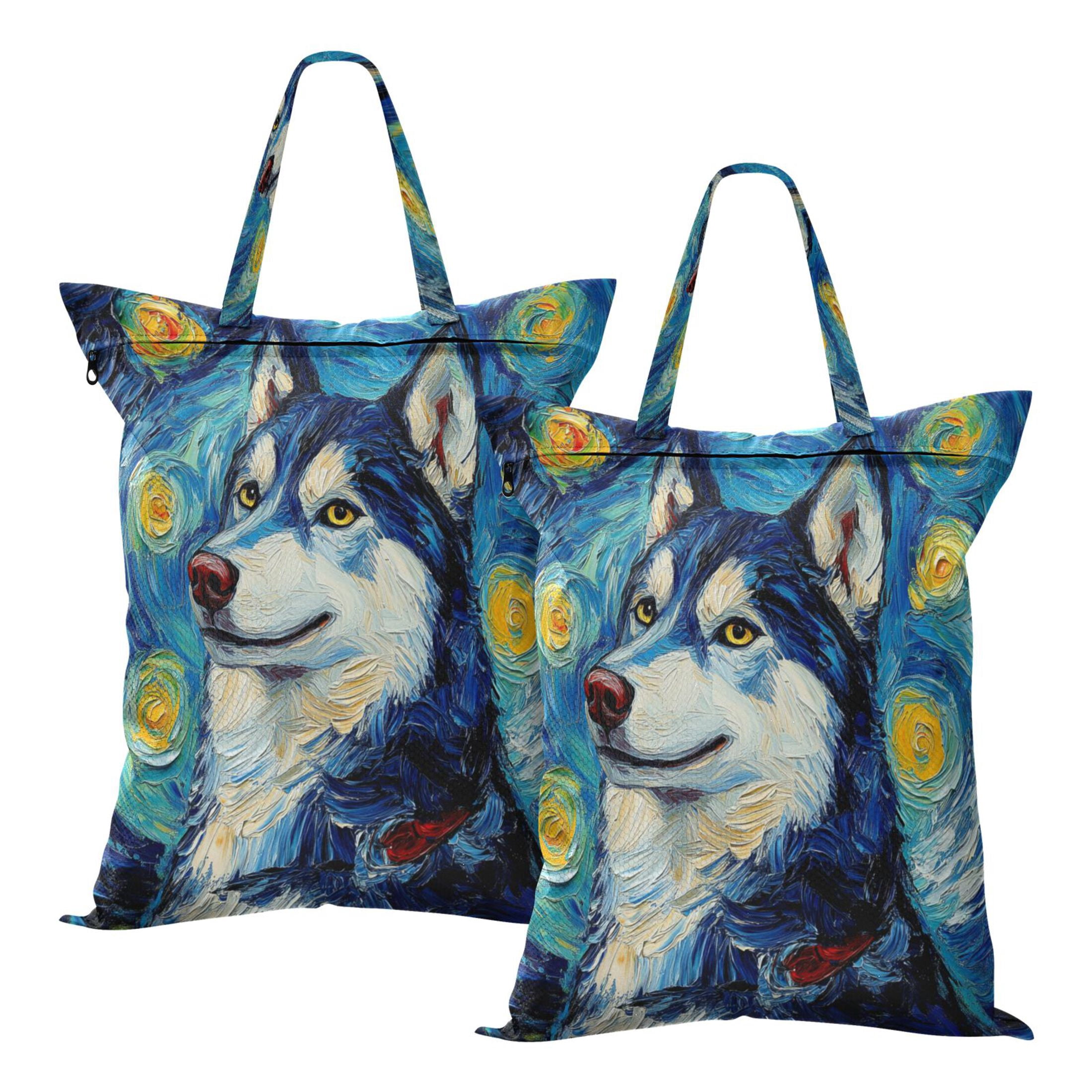 Wobogo Oil Painting Styles Husky Travel Laundry Bag Dirty Clothes ...