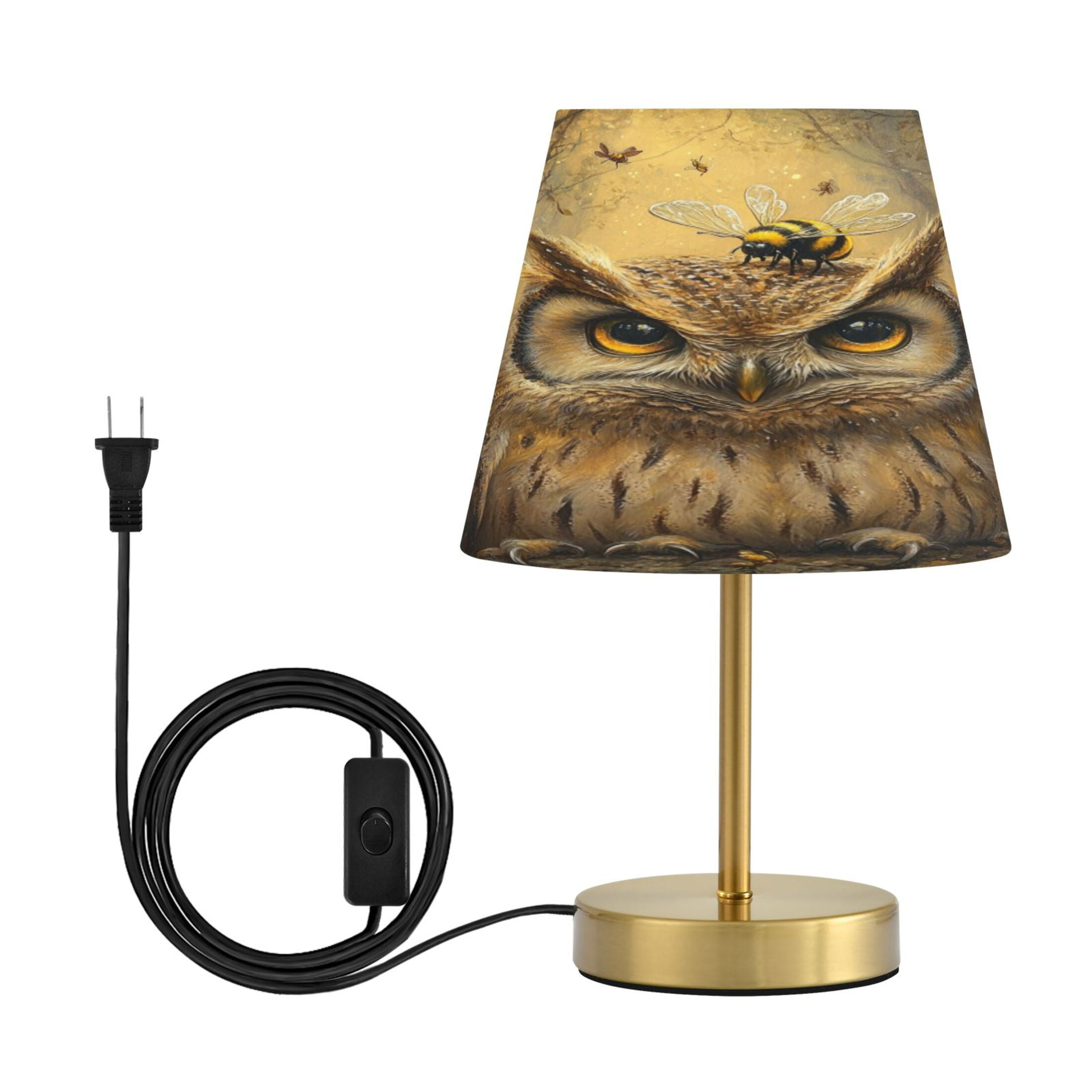 Wobogo An Owl with Bumblebee Pattern Table Lamps Three-channel ...