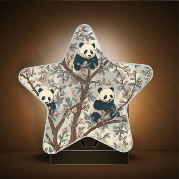 Wobogo Panda Pattern LED Star Night Light 0.2 Watt Wall Plug Dusk to ...
